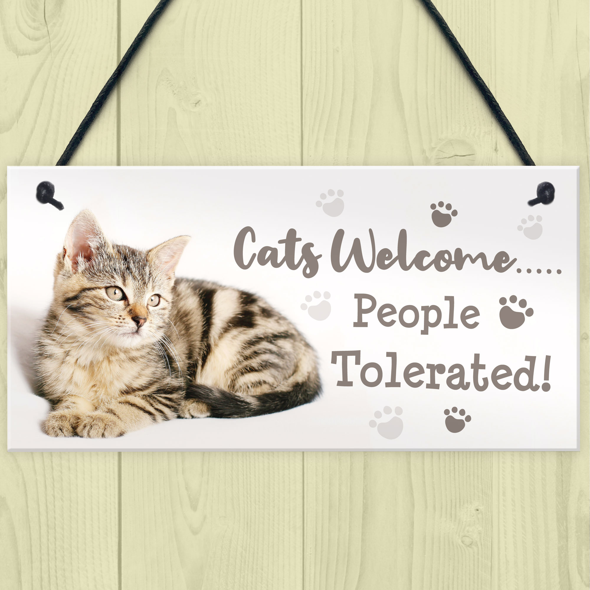 Cat Signs For Home Funny Hanging Cat House Sign Animal Cat Lover Gifts ...