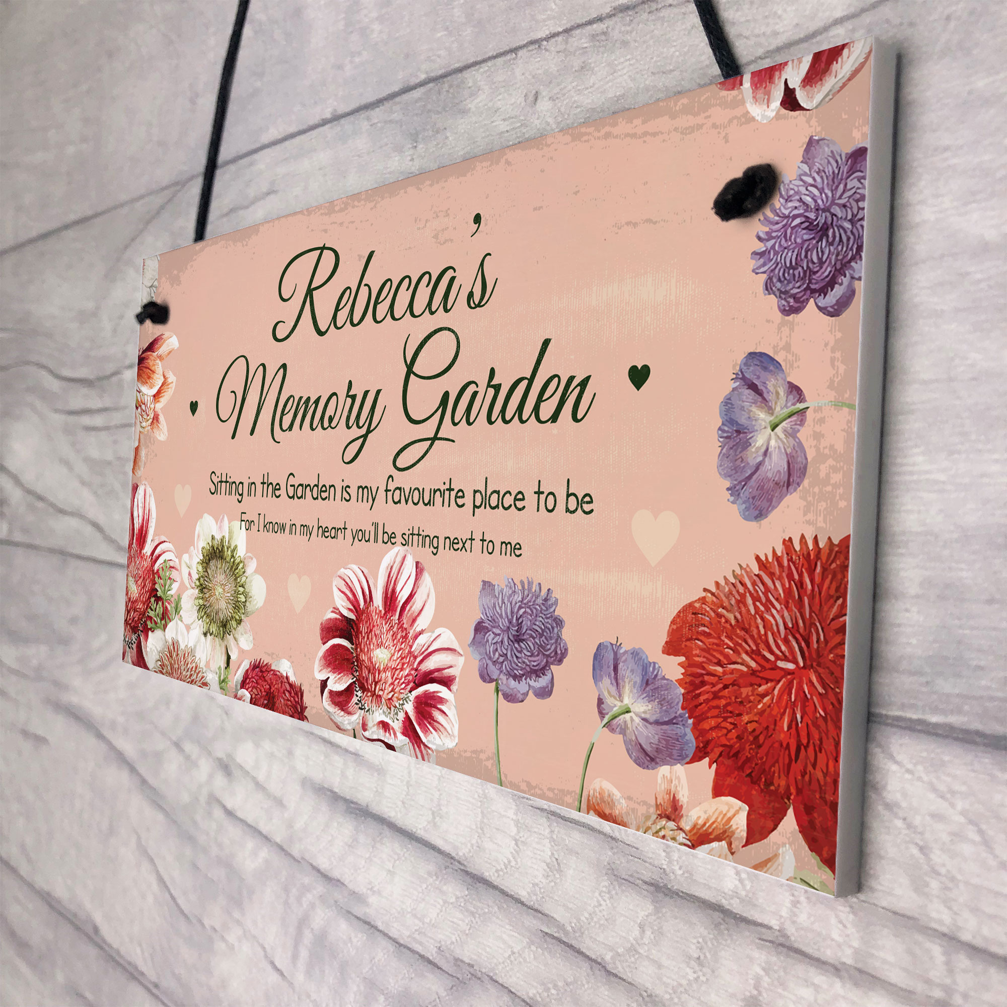 In Memory Plaque Personalised Memory Garden Sign For Garden Memorial ...