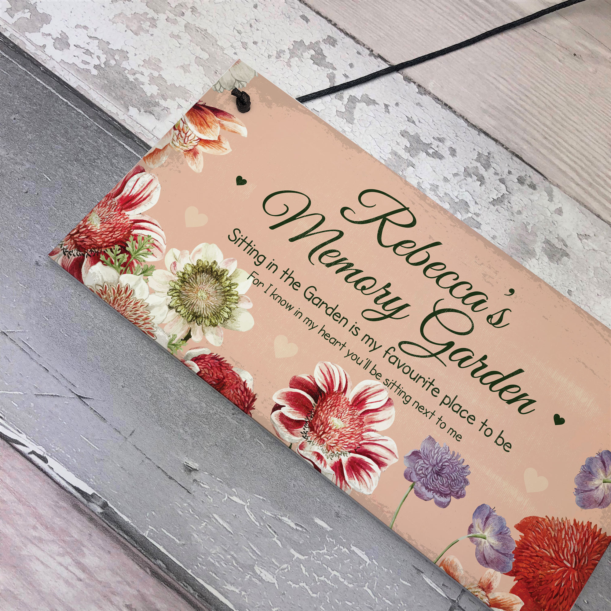In Memory Plaque Personalised Memory Garden Sign For Garden Memorial ...