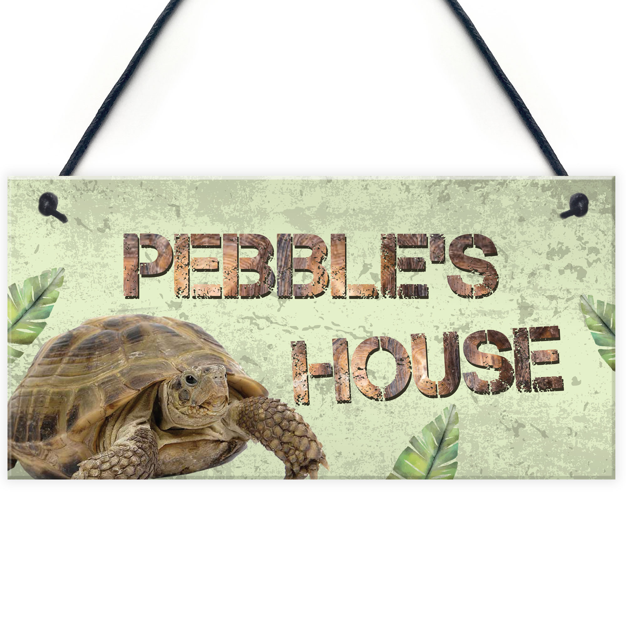 Personalised Pet Turtle Tortoise House Hanging Sign Home Plaque Pet ...