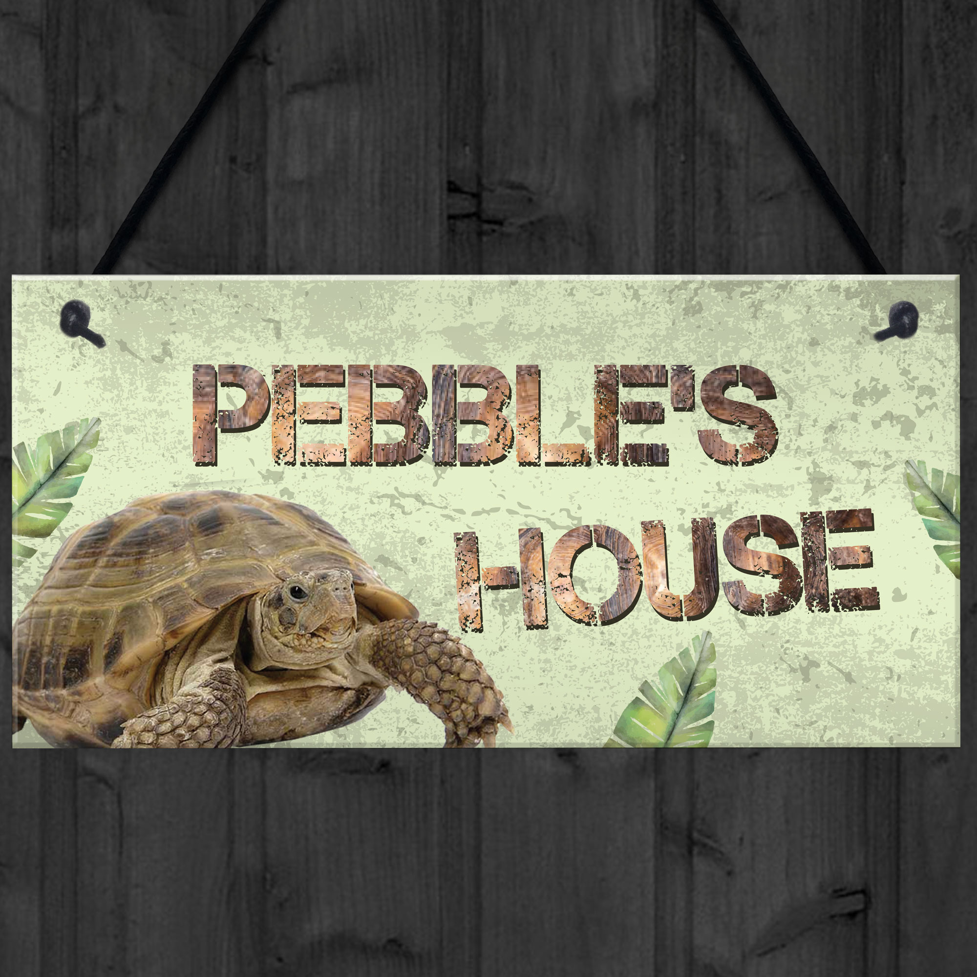 Personalised Pet Turtle Tortoise House Hanging Sign Home Plaque Pet ...