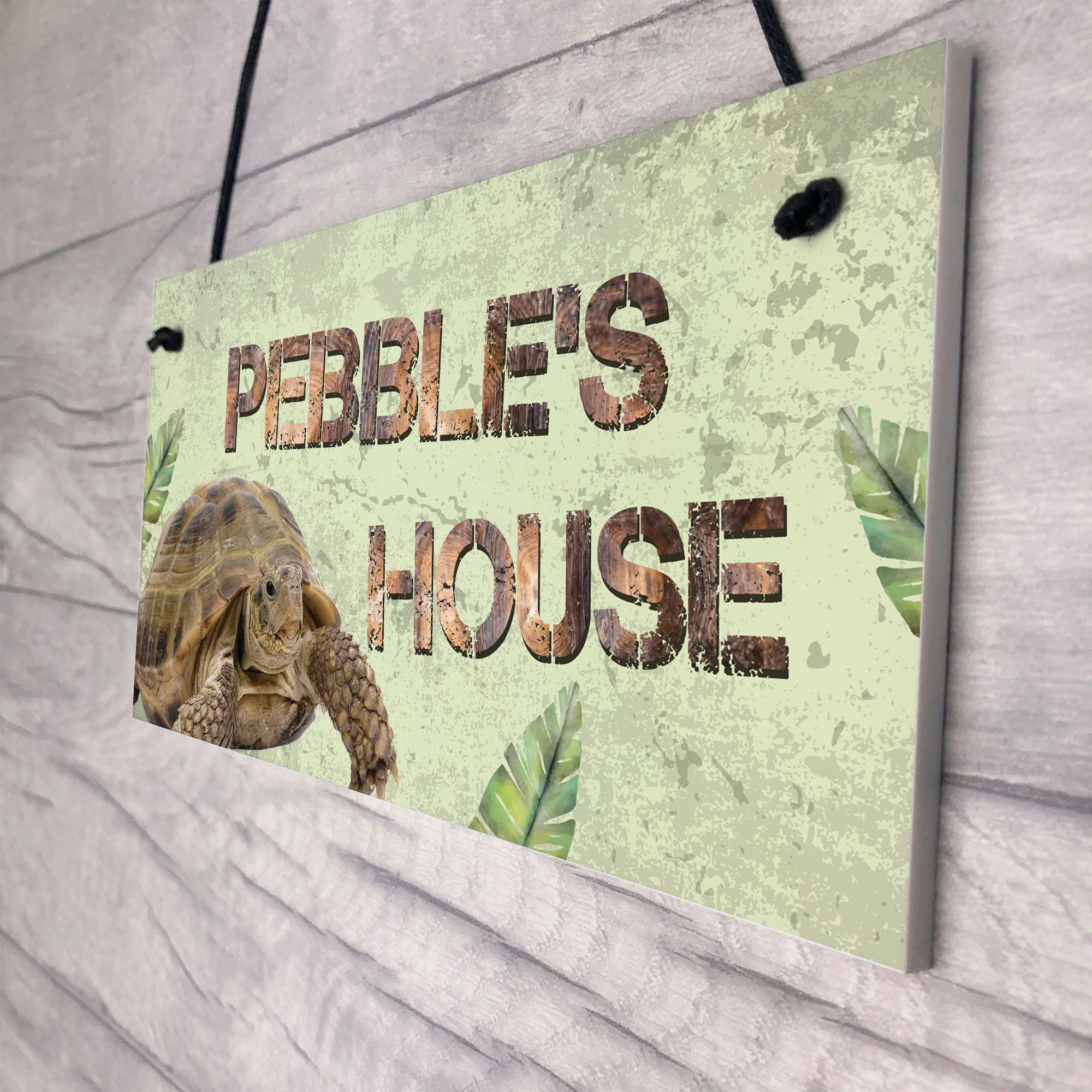 Personalised Pet Turtle Tortoise House Hanging Sign Home Plaque Pet ...