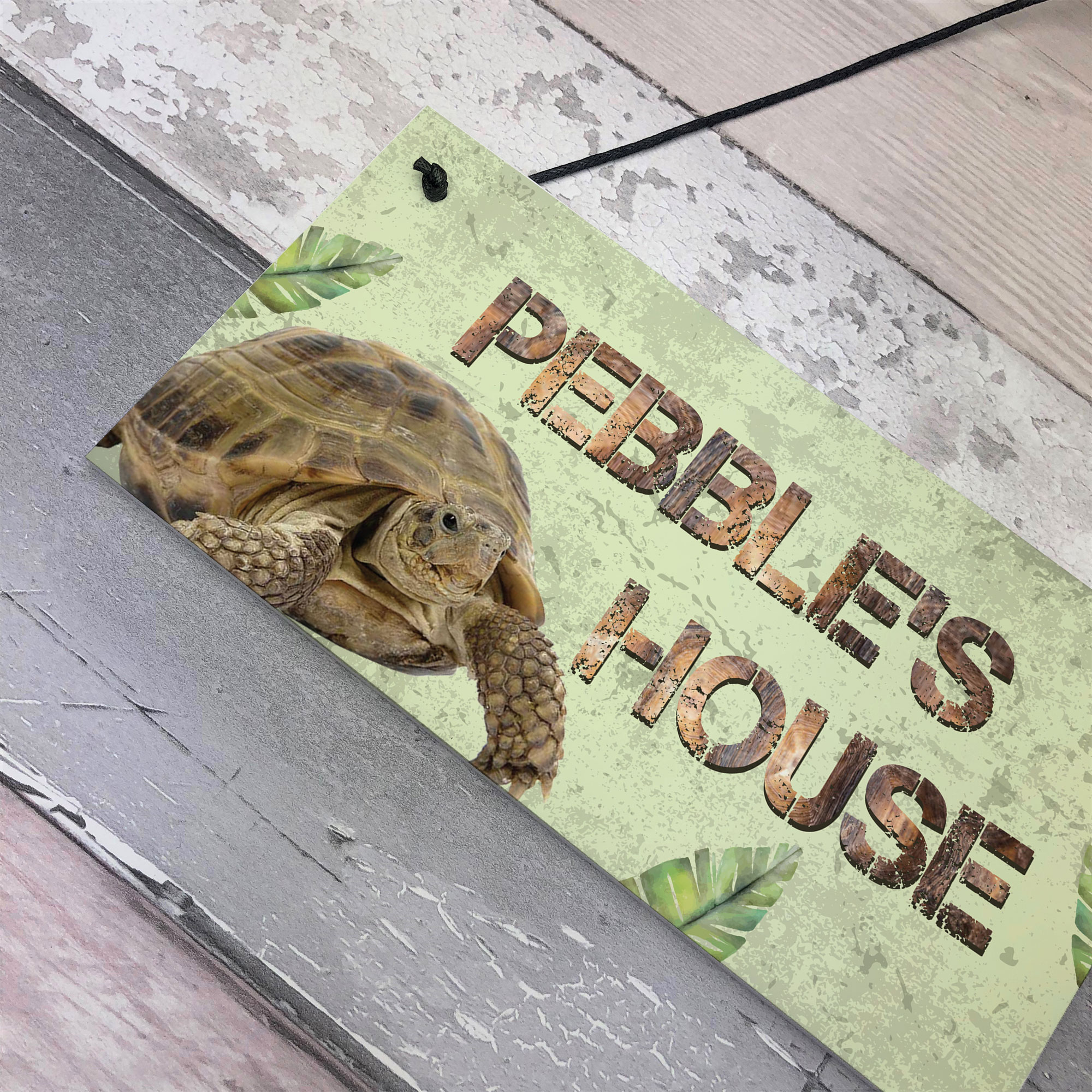 Personalised Pet Turtle Tortoise House Hanging Sign Home Plaque Pet ...
