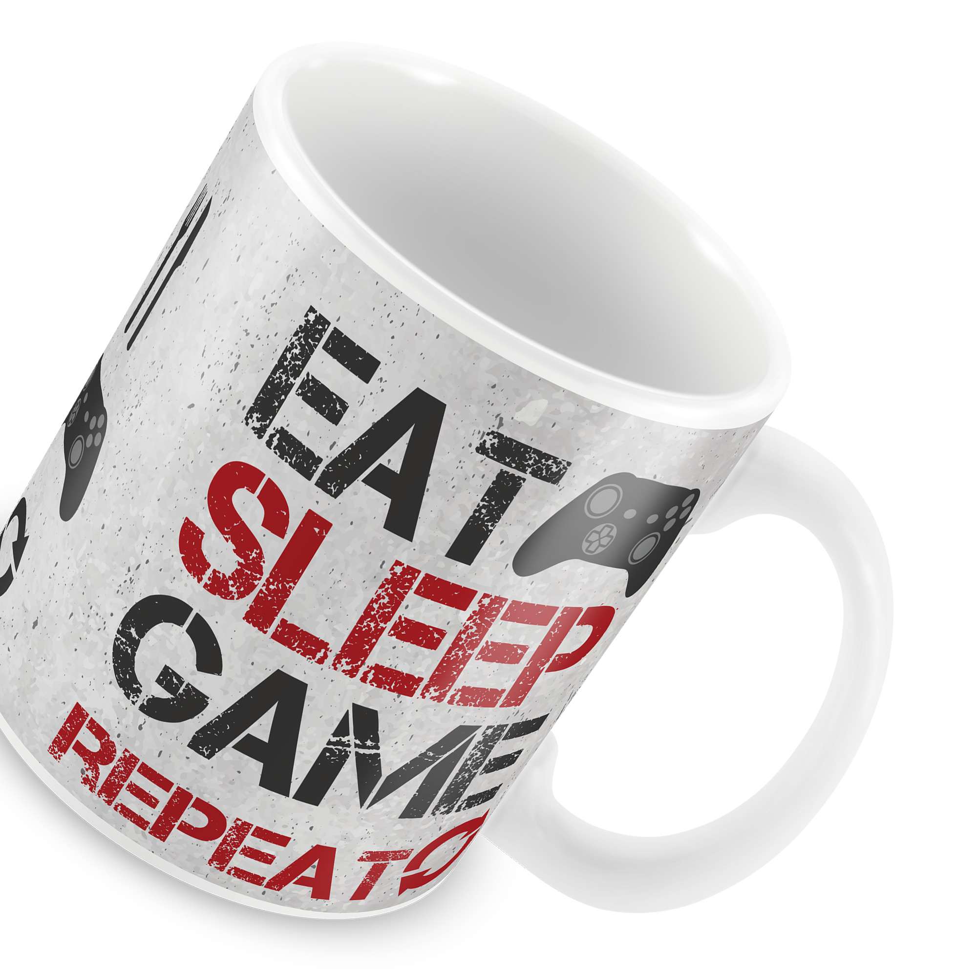 Eat Sleep Game Repeat Gaming Mug Gamer Accessories Christmas Gift Son ...