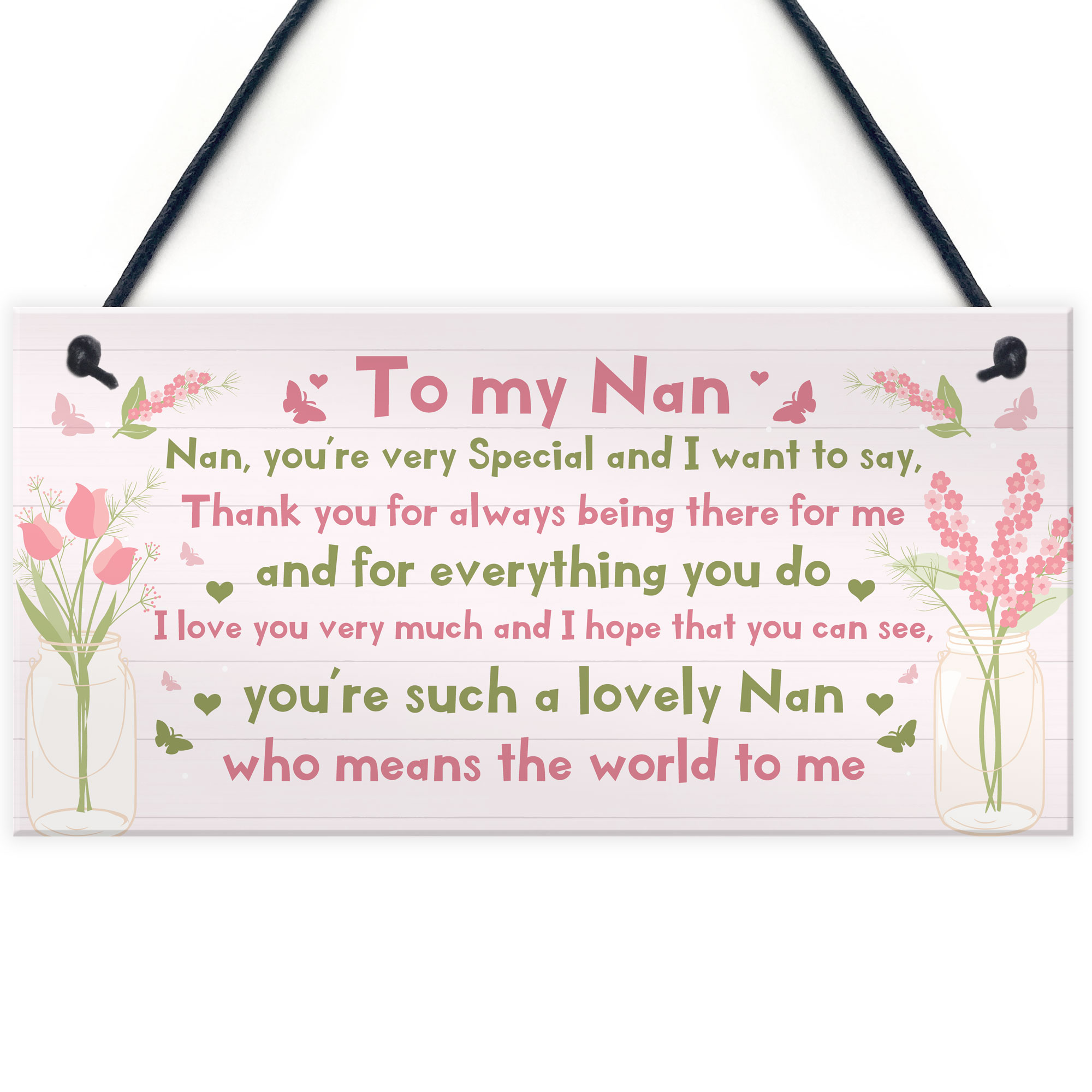 Novelty Nan Gifts Keepsake Plaques Christmas Gifts For Nan Nanny ...