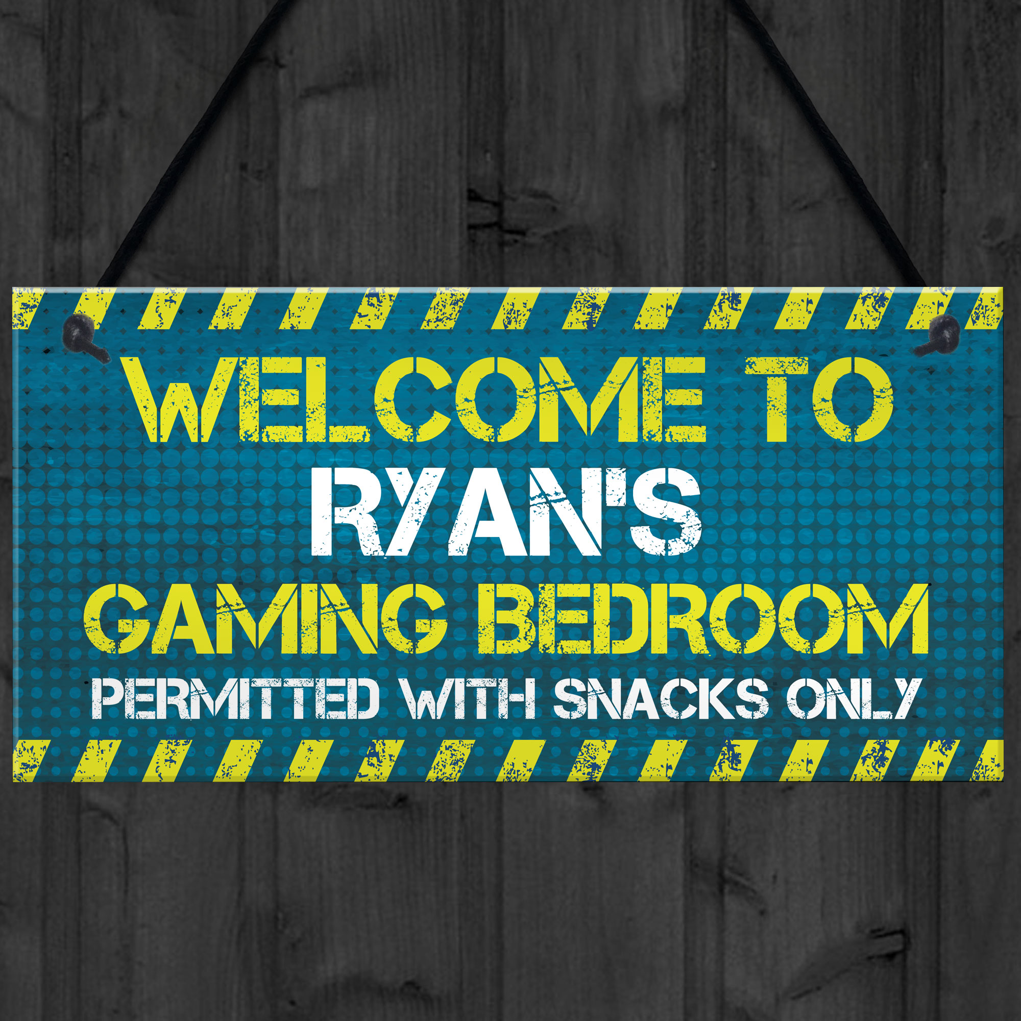 Personalised Gaming Sign Door Sign For Boys Bedroom Games Room Gamer ...