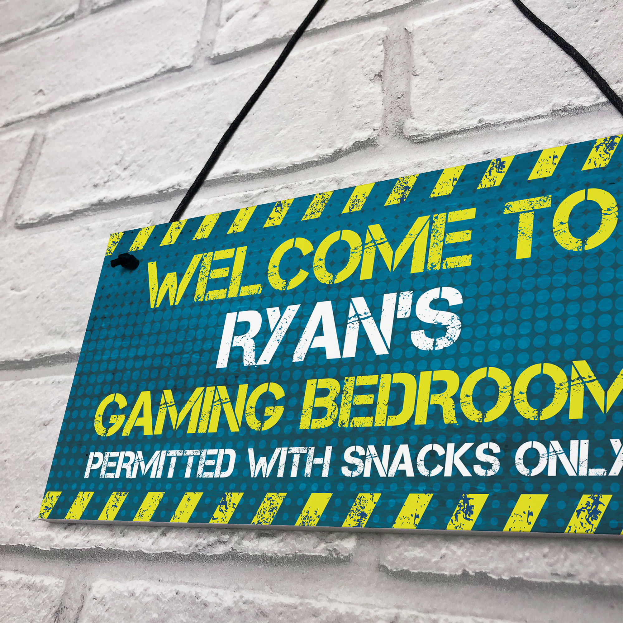 Personalised Gaming Sign Door Sign For Boys Bedroom Games Room Gamer ...