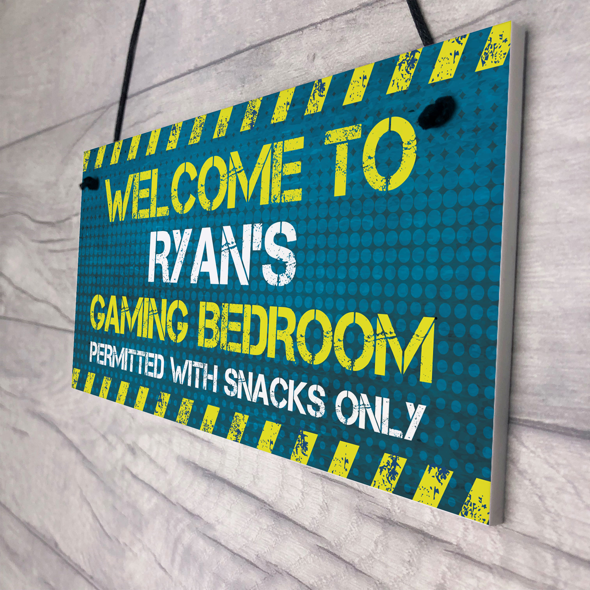 Personalised Gaming Sign Door Sign For Boys Bedroom Games Room Gamer ...