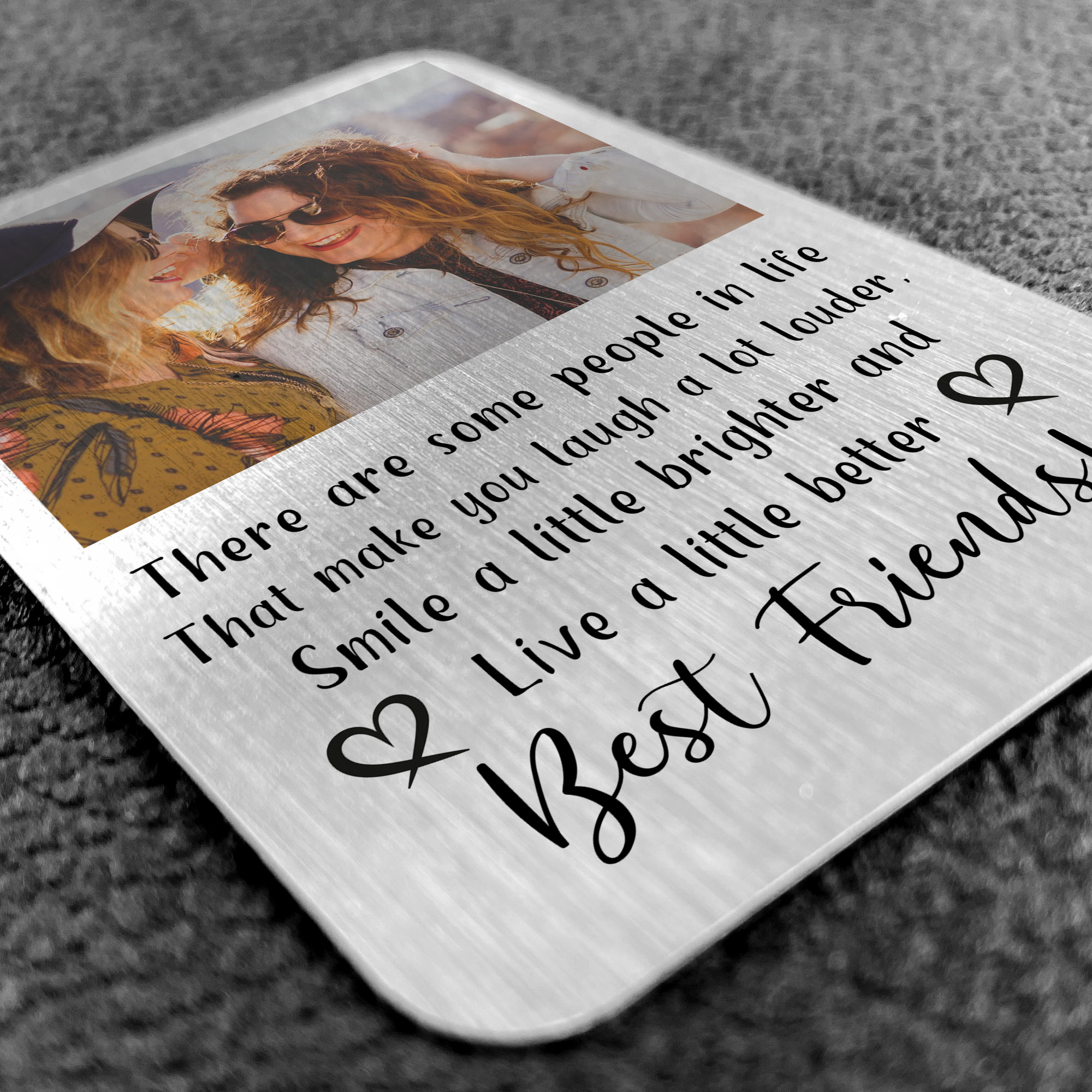 Personalised Metal Wallet Purse Card For Best Friend Novelty Friendship ...