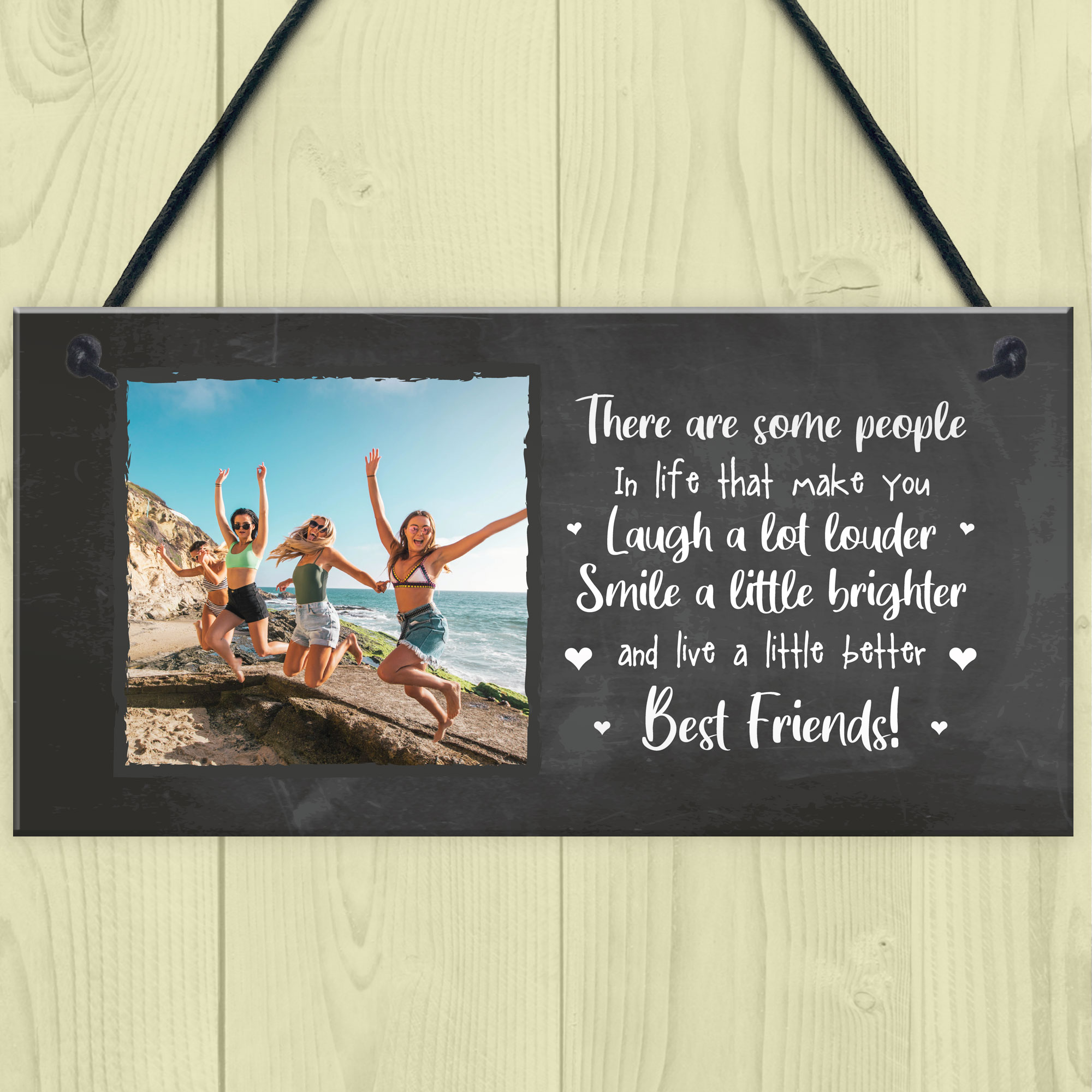 Friendship Plaque Gift For Women Best Friend Sign Personalised Photo ...