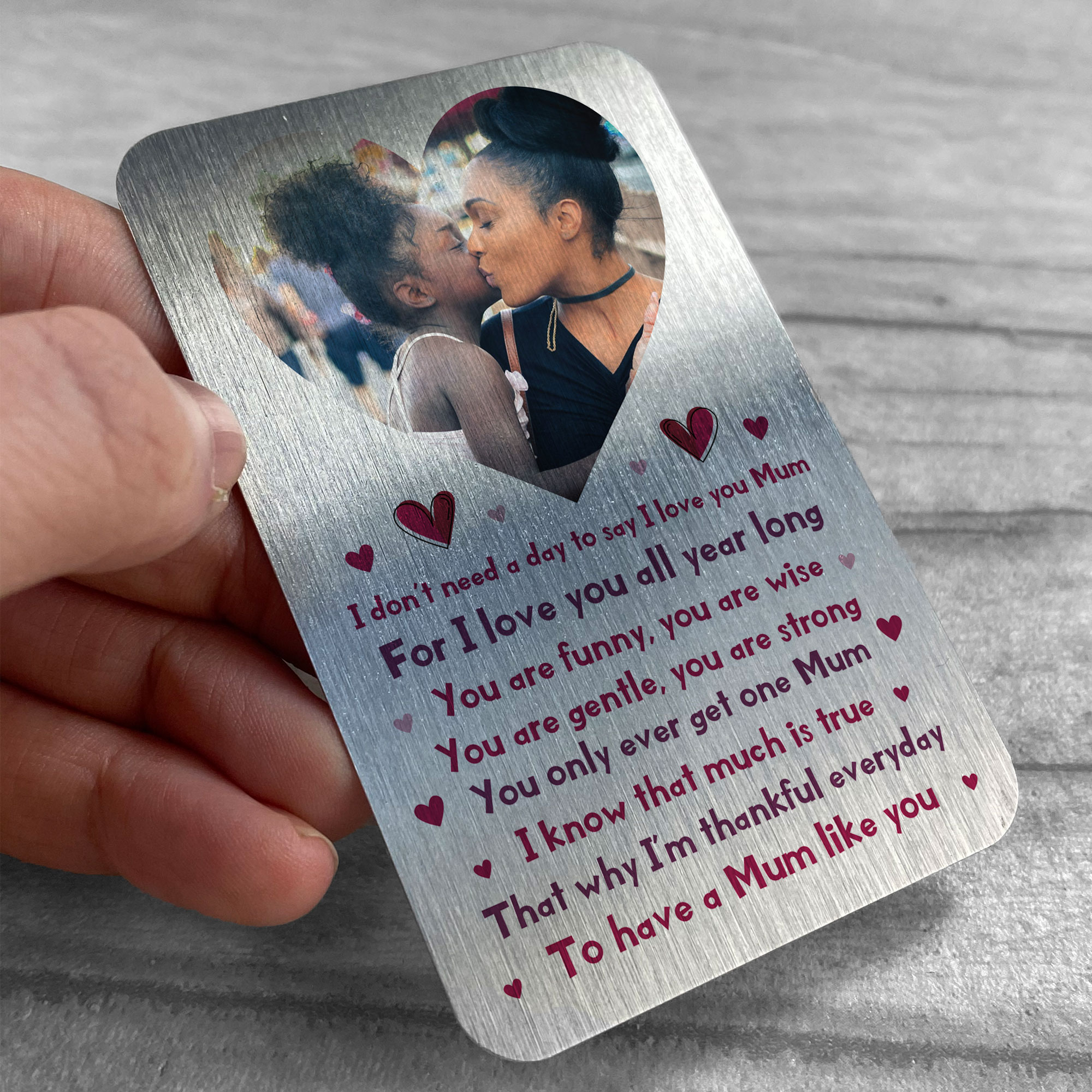 Special Gift For Mum For Mothers Day Birthday Personalised Wallet Card ...