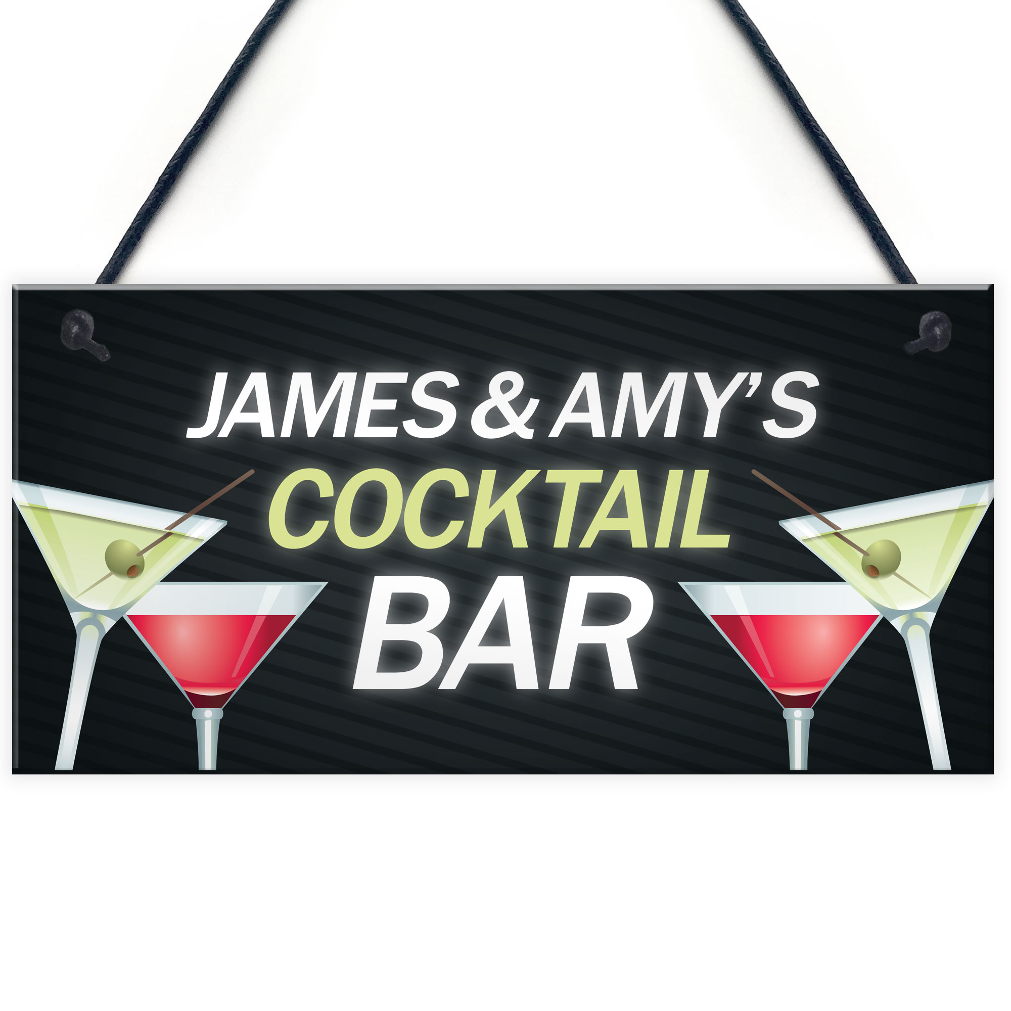 Personalised Cocktail Bar Signs Plaques Novelty Bar Sign For Home ...