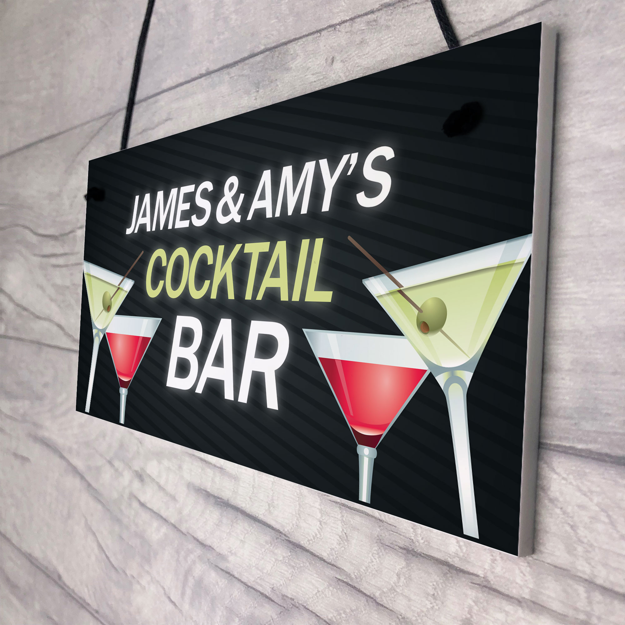 Personalised Cocktail Bar Signs Plaques Novelty Bar Sign For Home ...