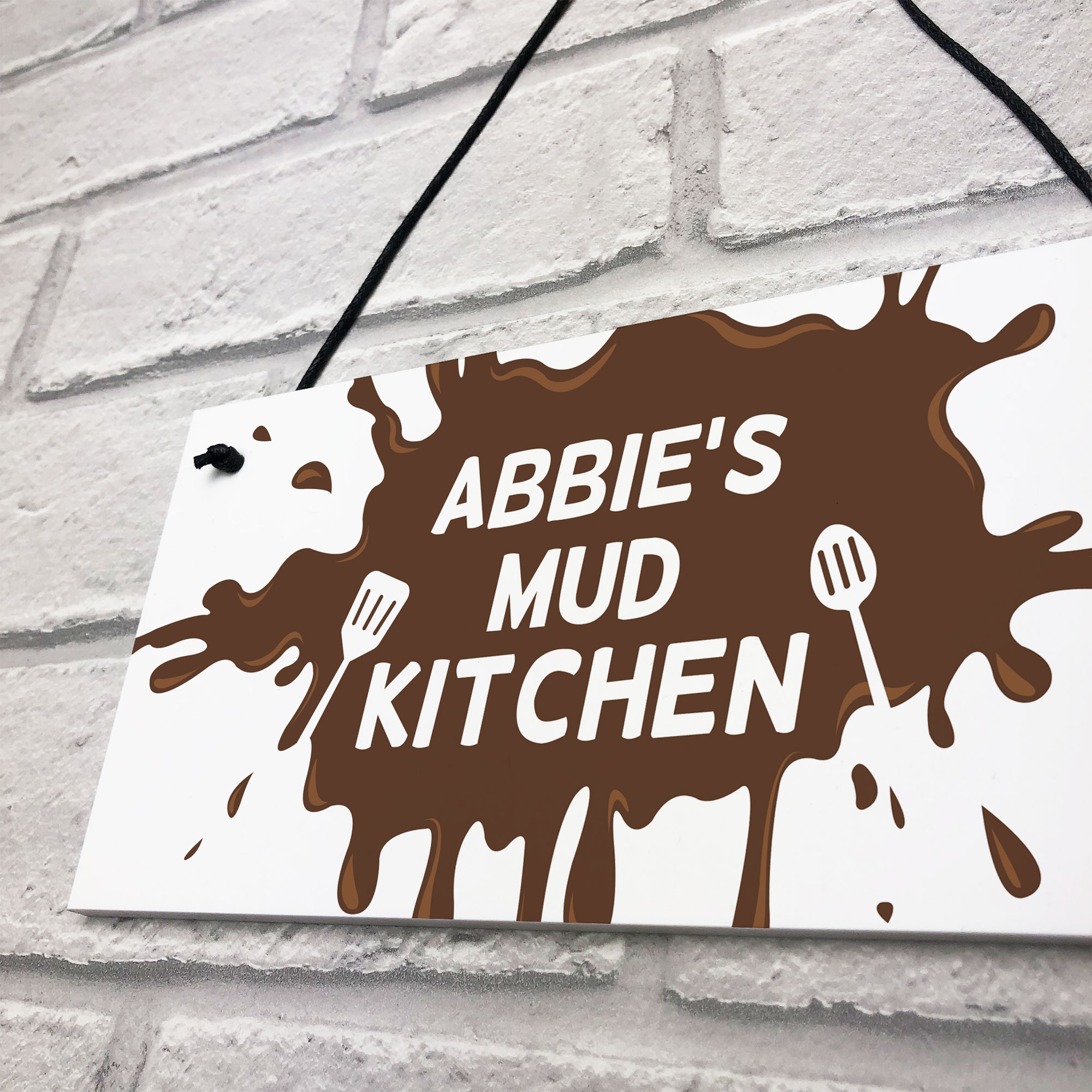 Perosnalised Mud Kitchen Sign Baby Gift Novelty Playhouse Signs For ...