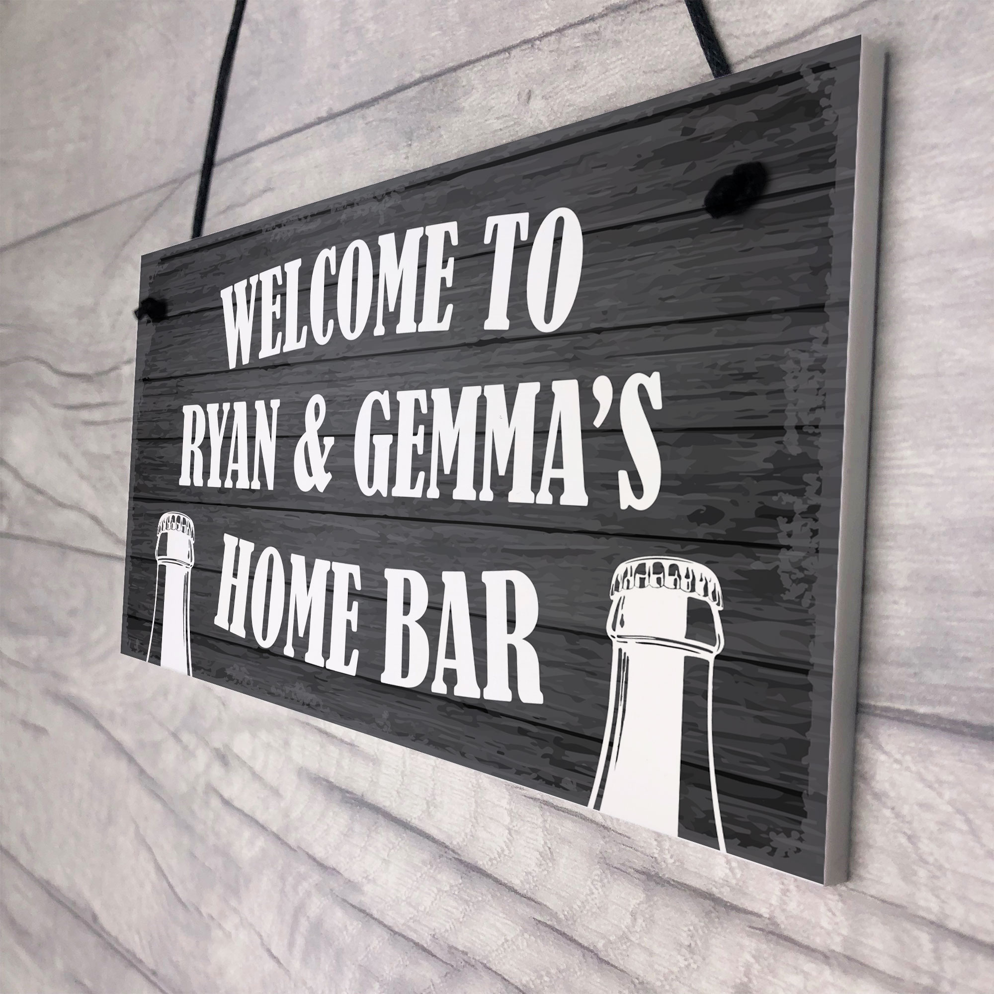 PERSONALISED Home Bar Sign Novelty Bar Man Cave Sign Home Decor Gifts ...