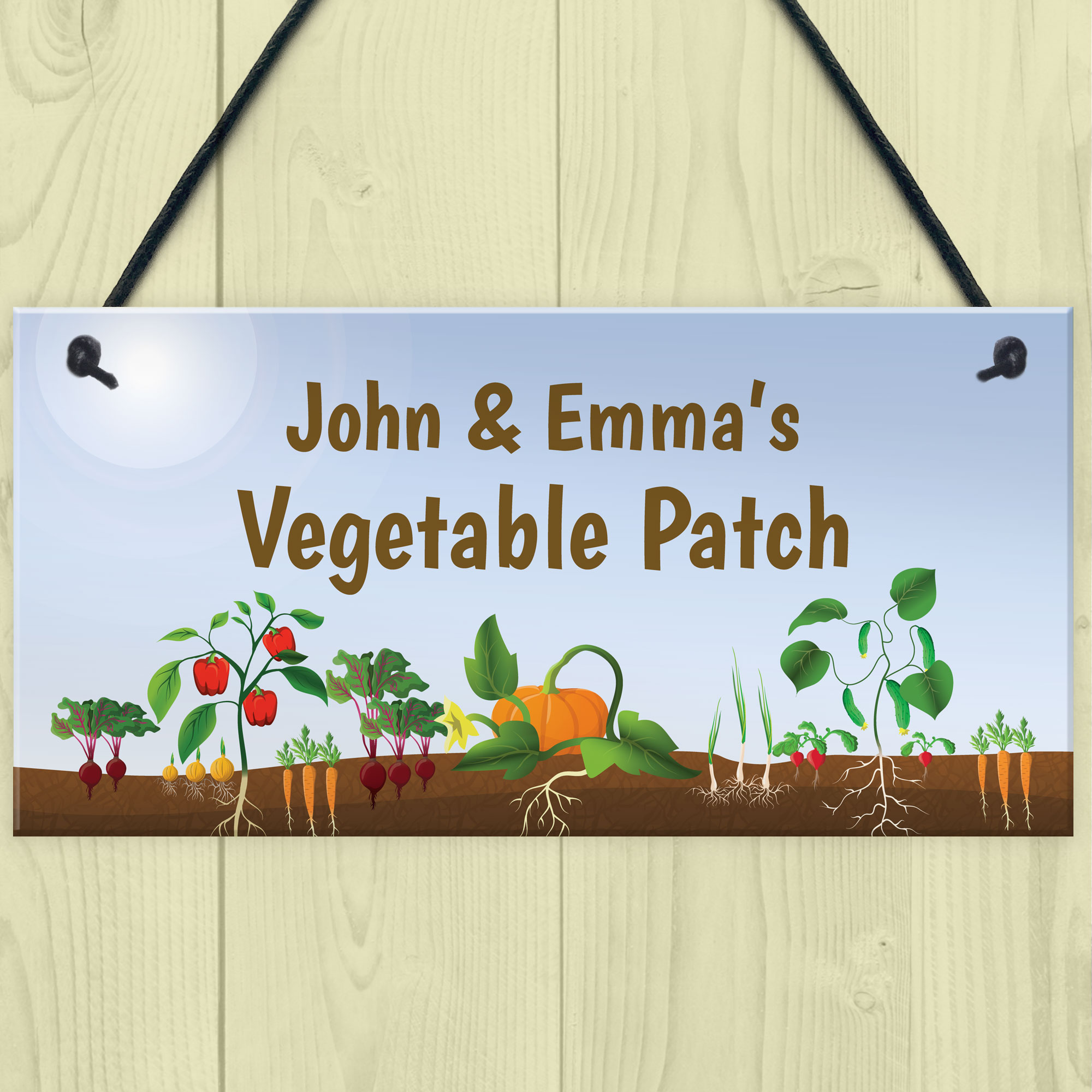 Personalised Vegetable Patch Sign Allotment Greenhouse Gifts Garden ...
