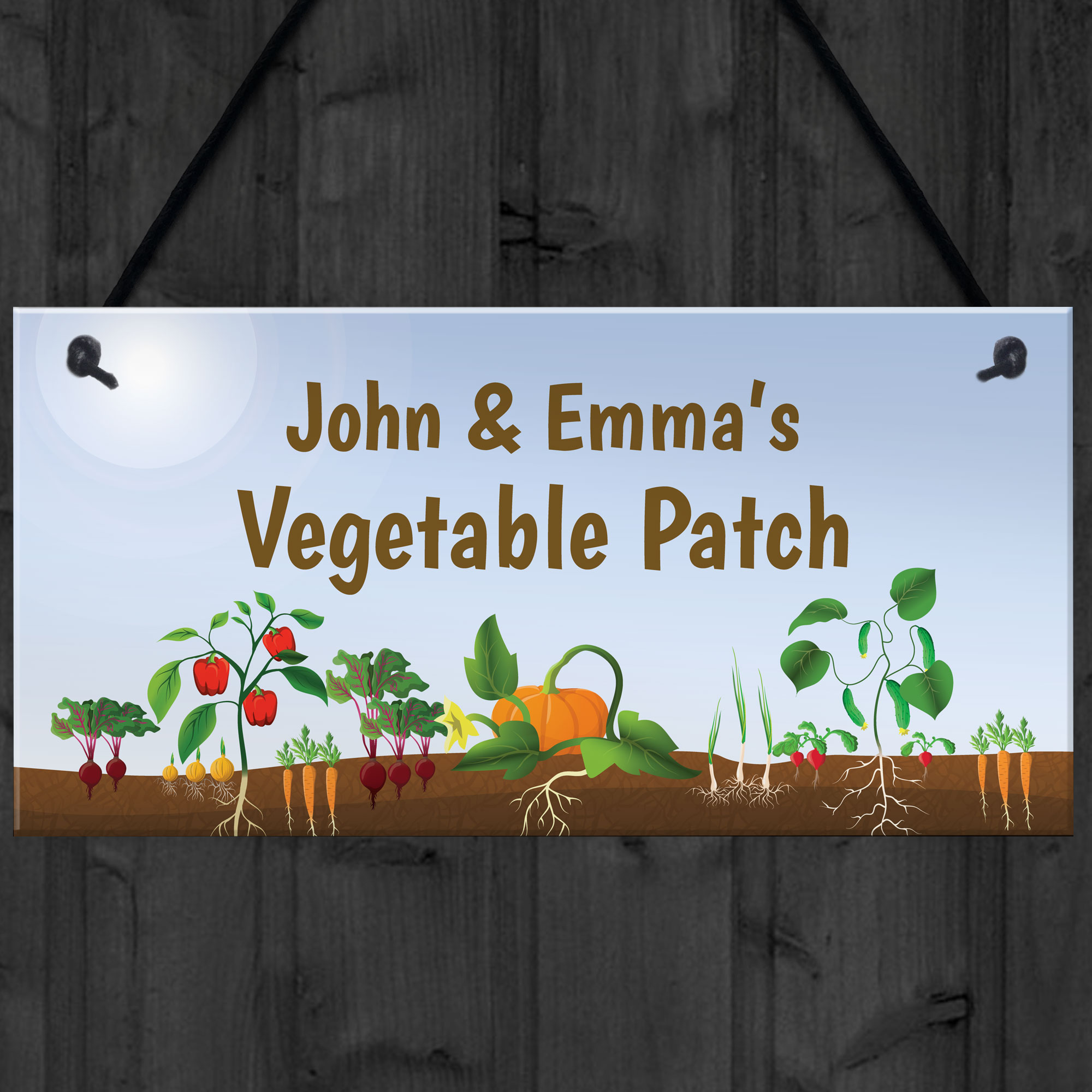 Personalised Vegetable Patch Sign Allotment Greenhouse Gifts Garden ...