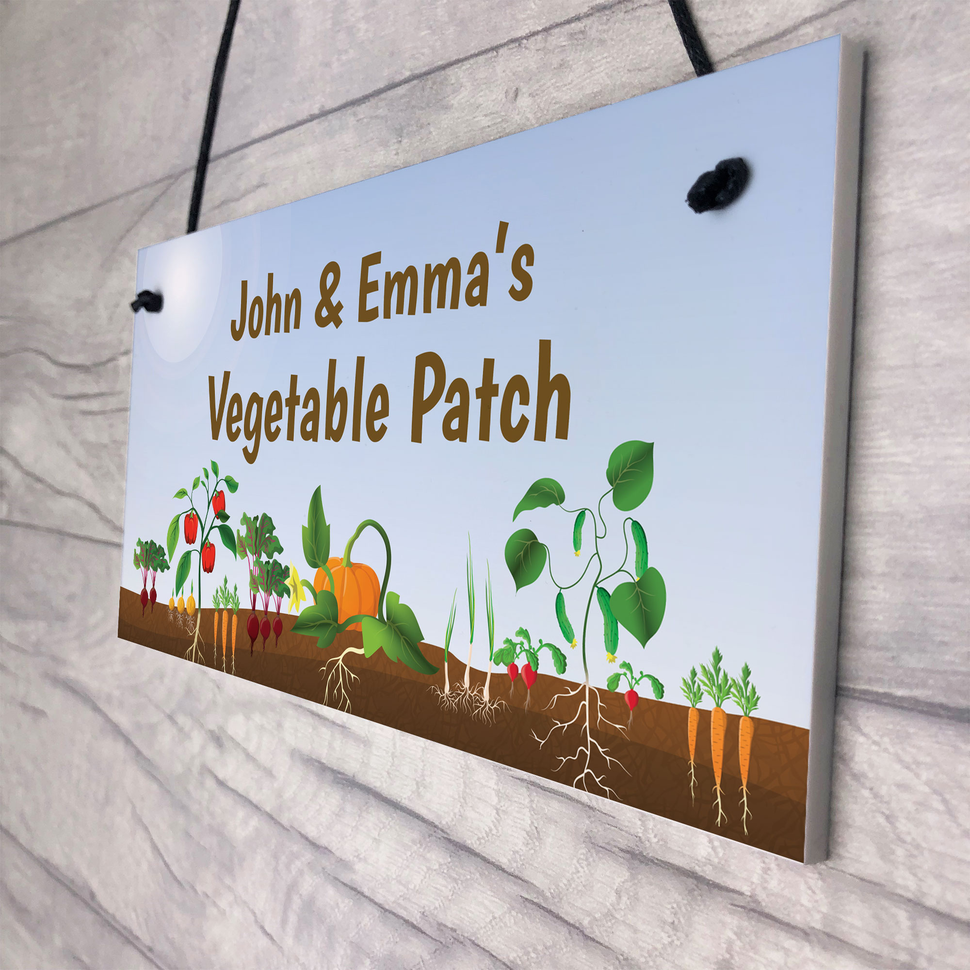 Personalised Vegetable Patch Sign Allotment Greenhouse Gifts Garden ...