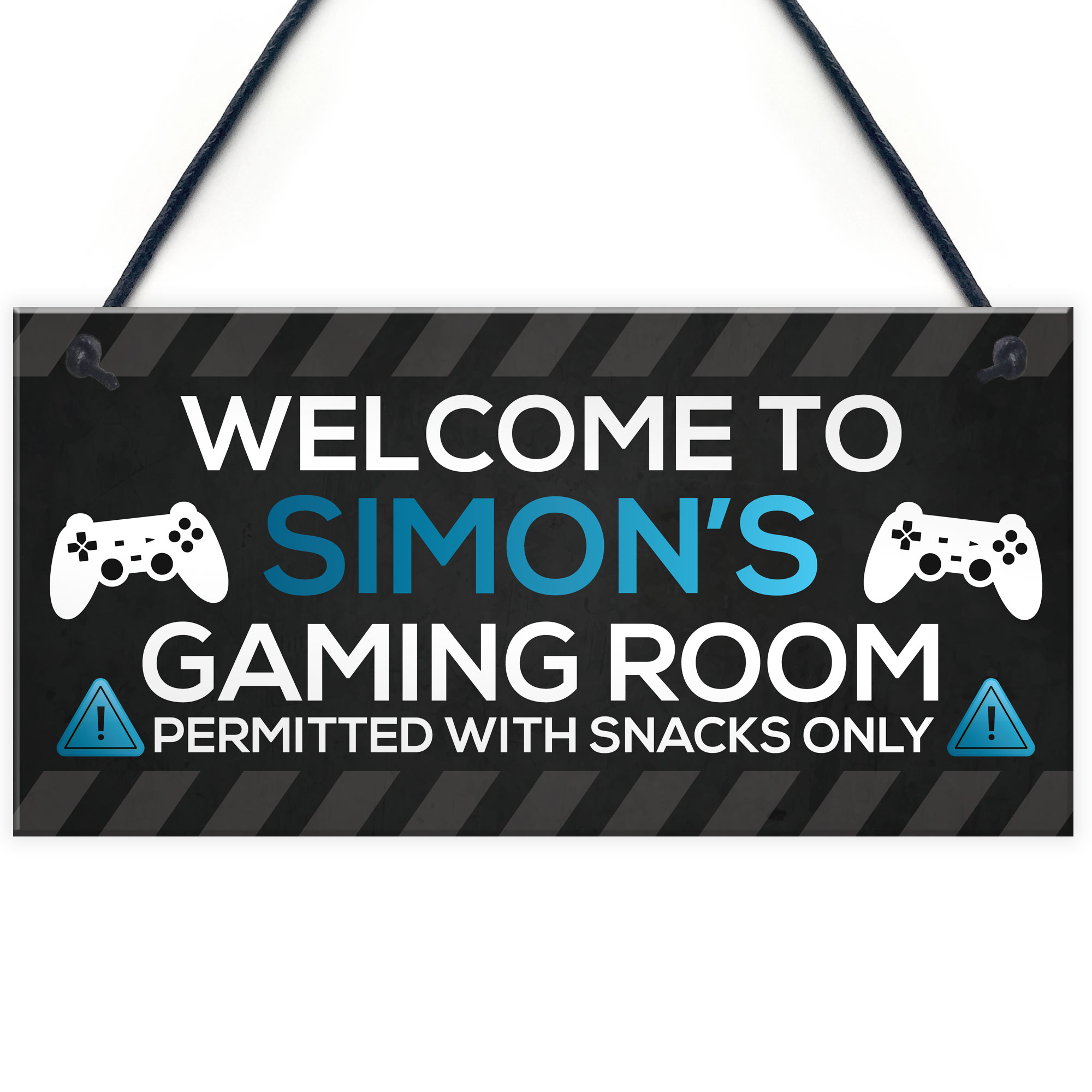 Funny Gaming Room Sign Personalised Boys Bedroom Man Cave Sign | eBay