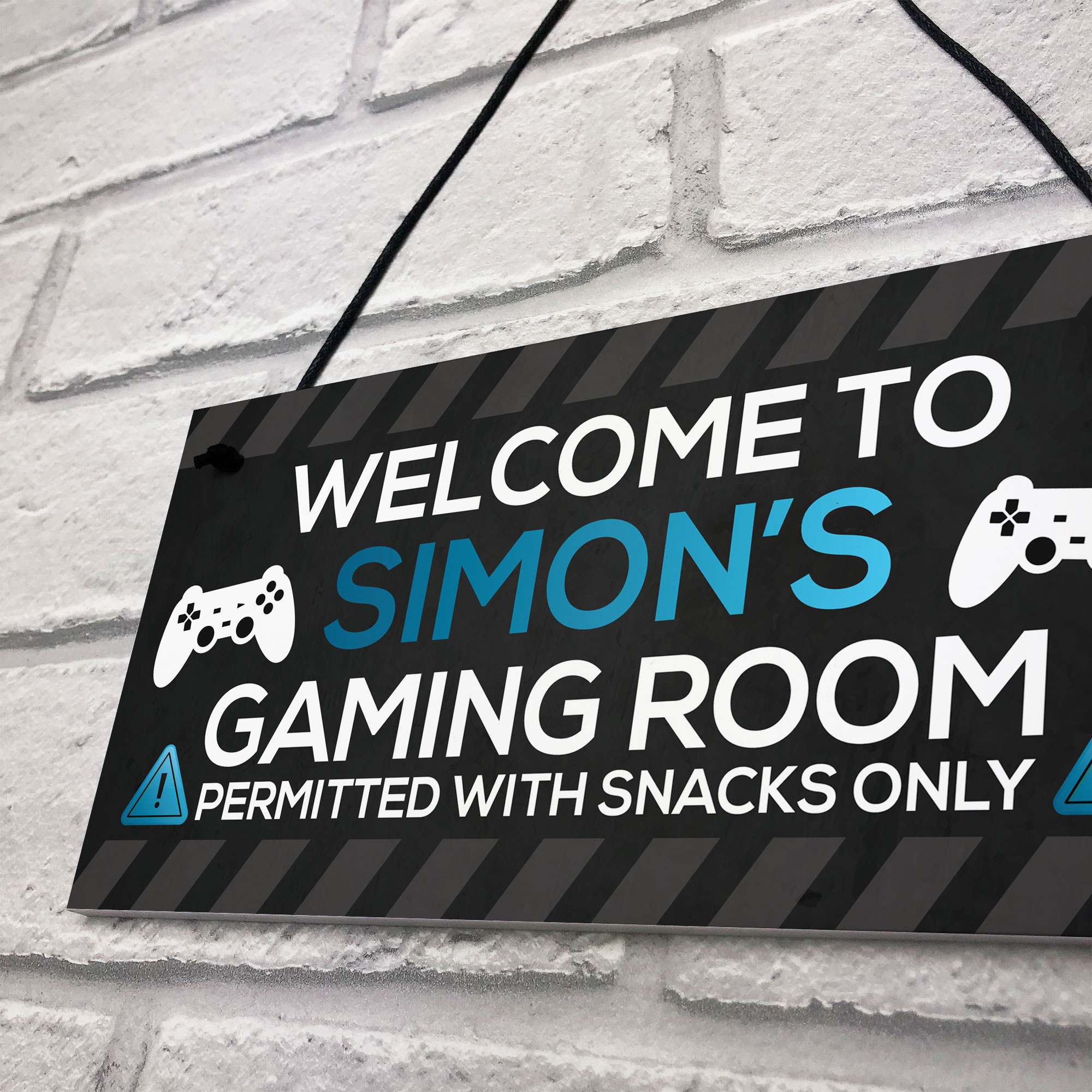 Funny Gaming Room Sign Personalised Boys Bedroom Man Cave Sign | eBay