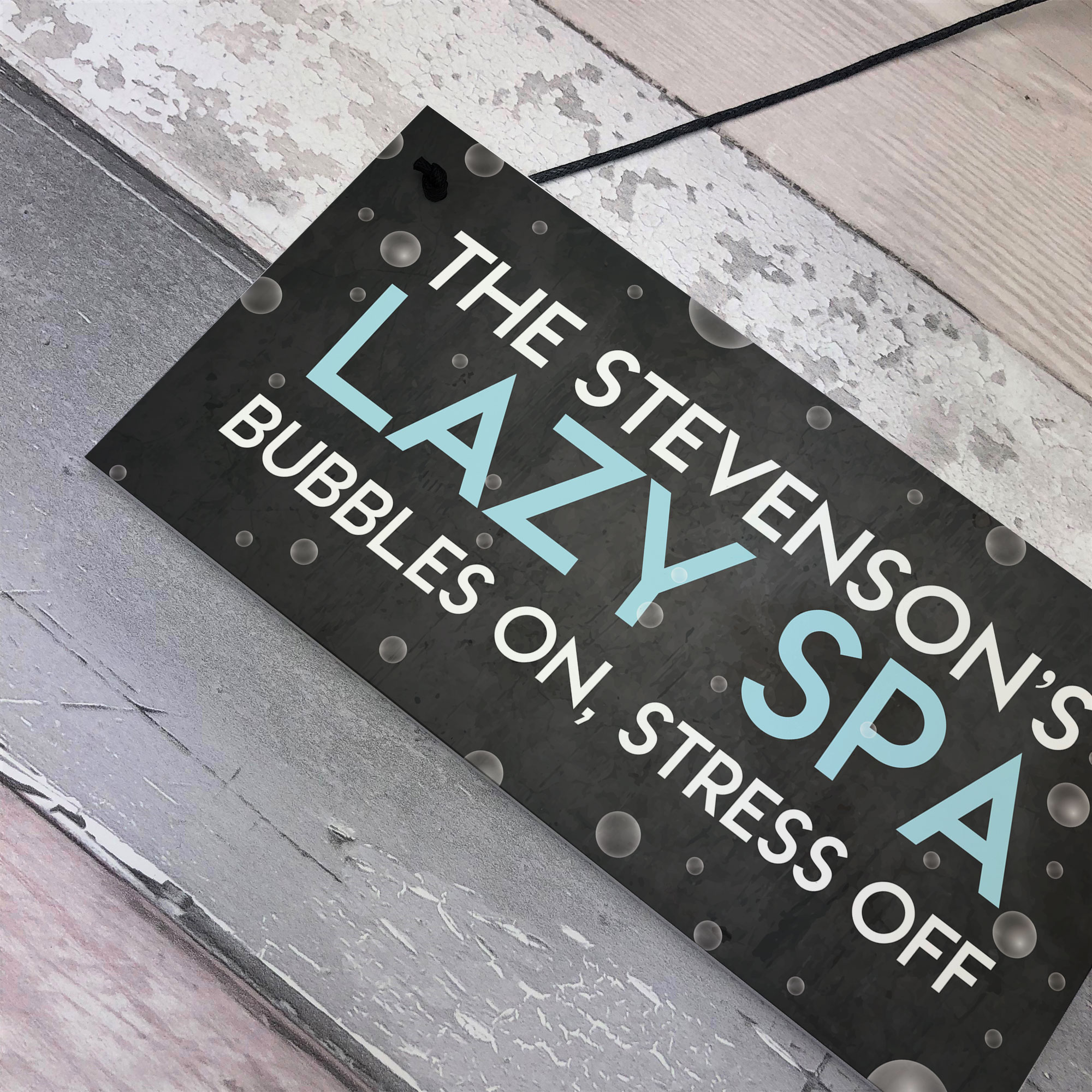 PERSONALISED Hot Tub Sign Lazy Spa Plaque For Garden Home Decor ...