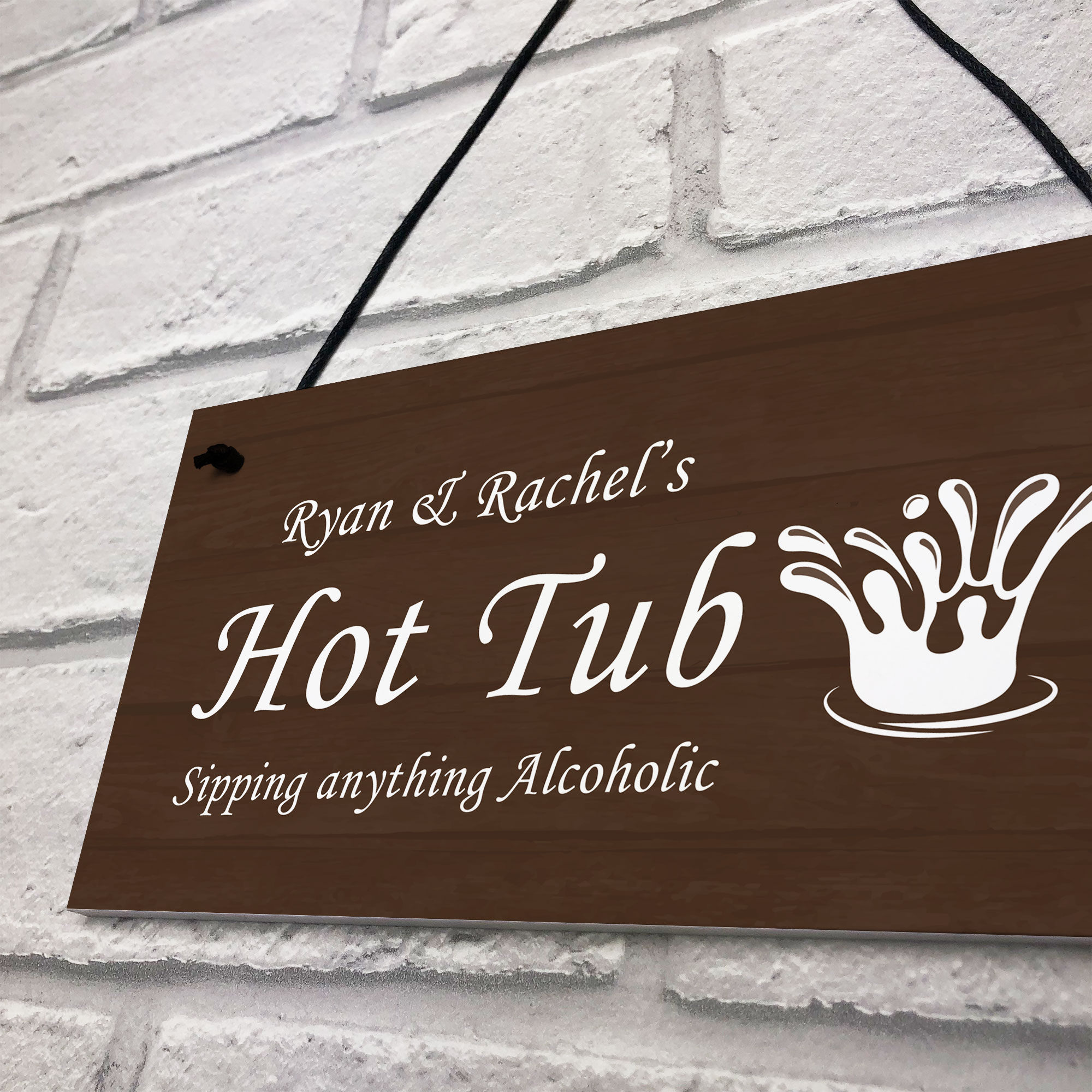 Personalised Hot Tub Sign Garden Backyard Decor Hot Tub Gifts Home ...