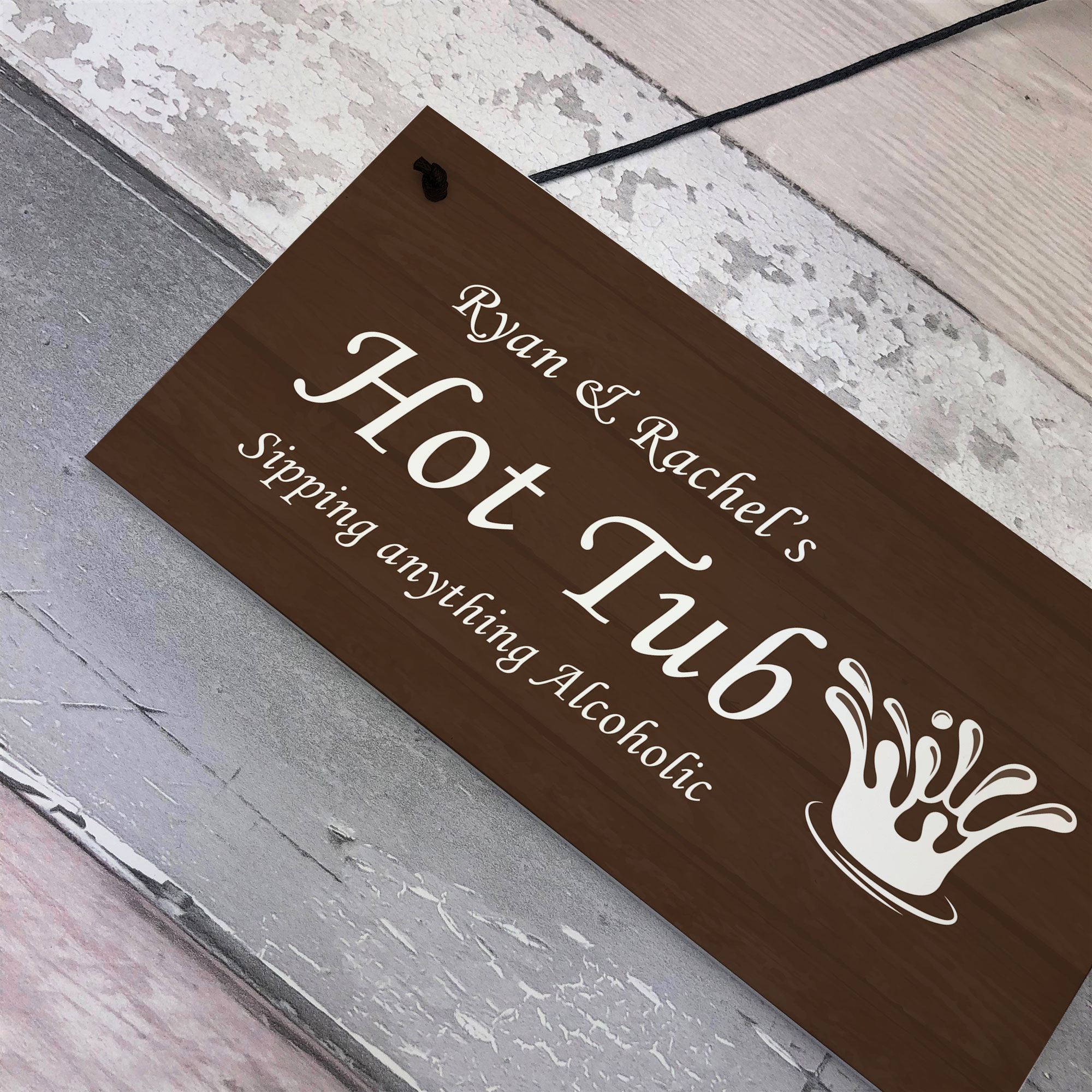 Personalised Hot Tub Sign Garden Backyard Decor Hot Tub Gifts Home ...