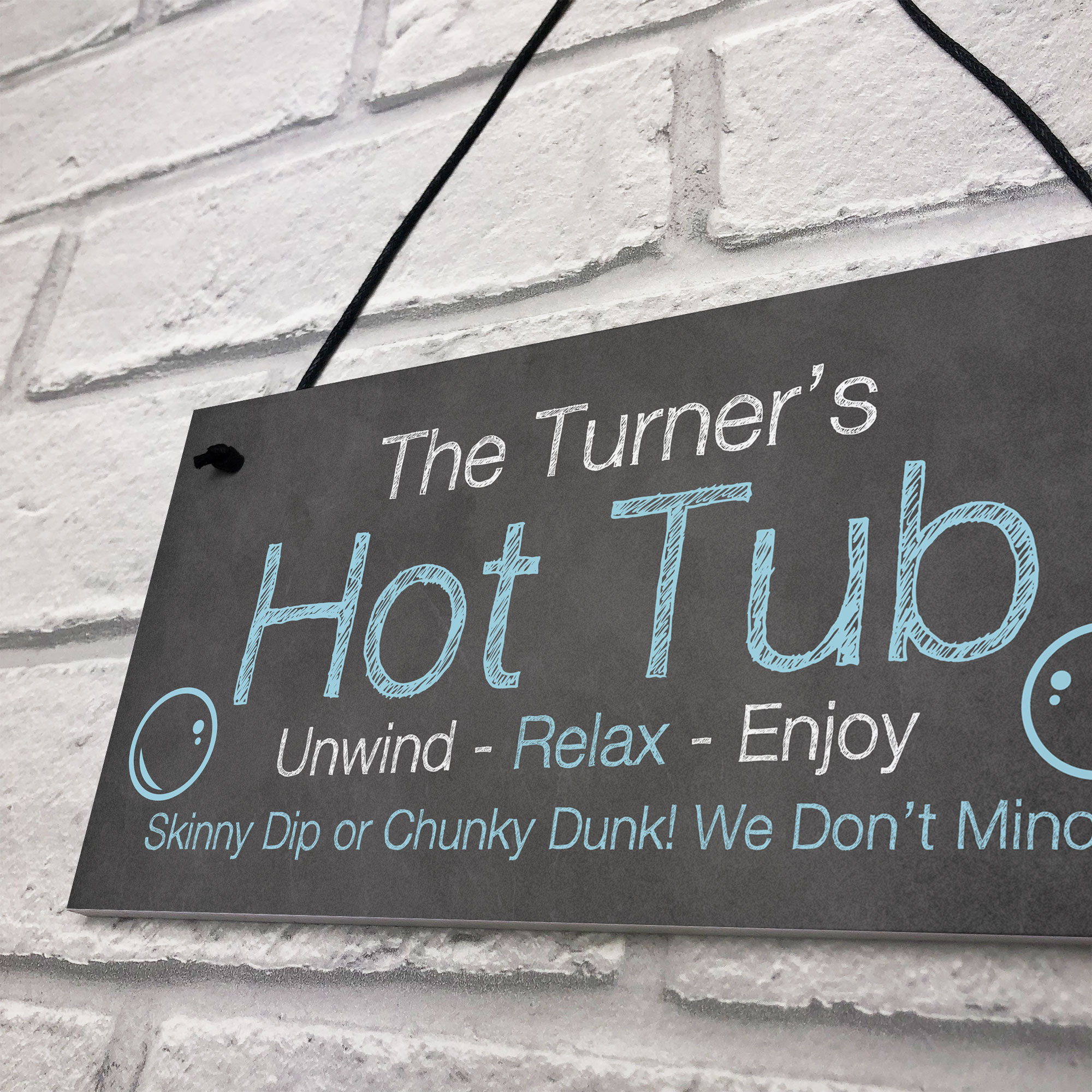 Funny Hot Tub Personalised Plaque Novelty Garden Accessories Hot Tub ...