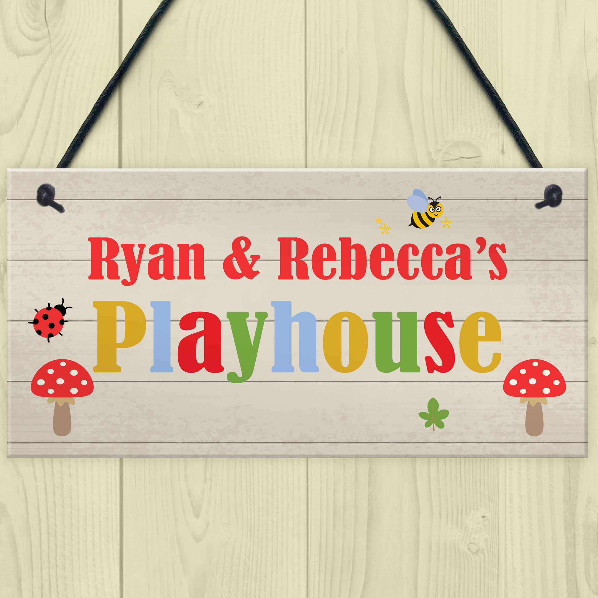 Playhouse Sign Personalised Garden Den Playroom Door Sign ANY words ...