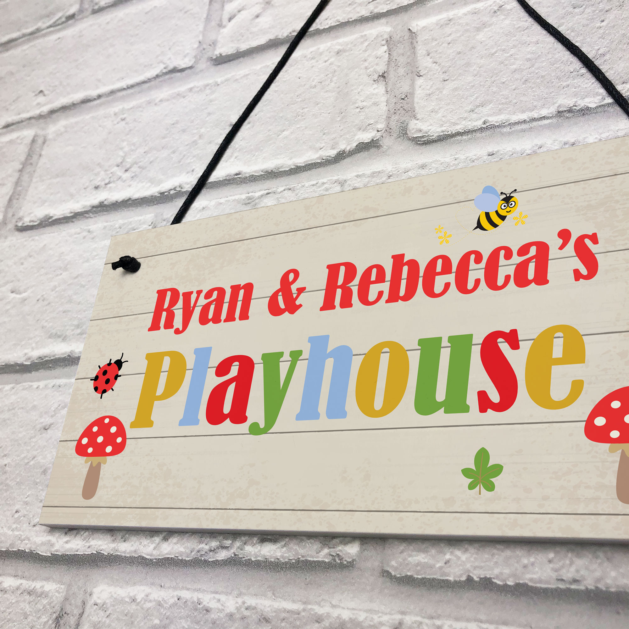 Playhouse Sign Personalised Garden Den Playroom Door Sign ANY words ...