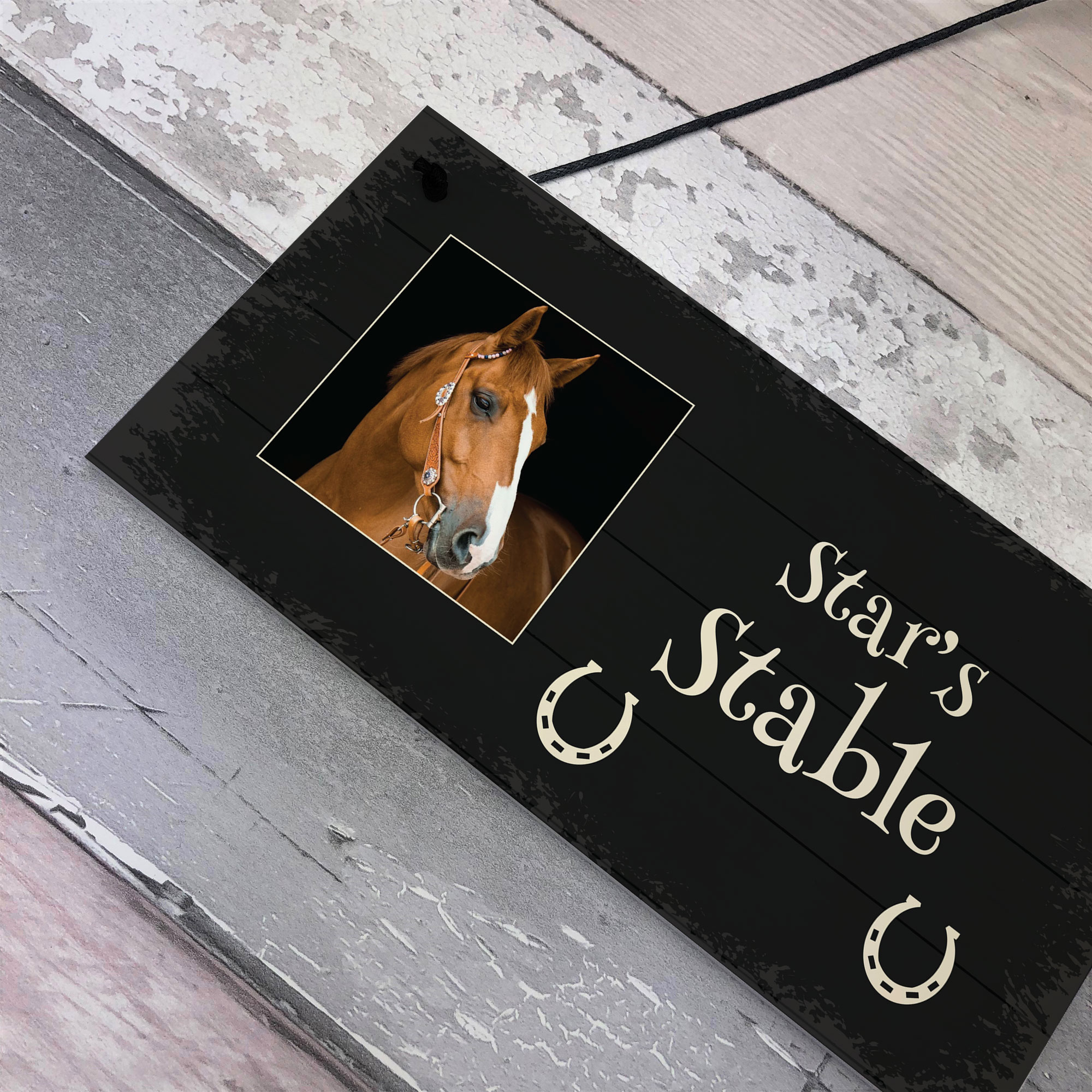 PERSONALISED Hanging Stable Sign Horse Lover Gift For Pet Horse ...