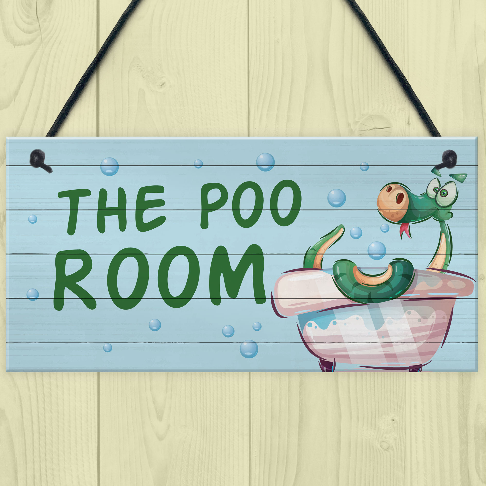 Funny Toilet Sign THE POO ROOM Rude Bathroom Sign Nautical Theme Decor ...