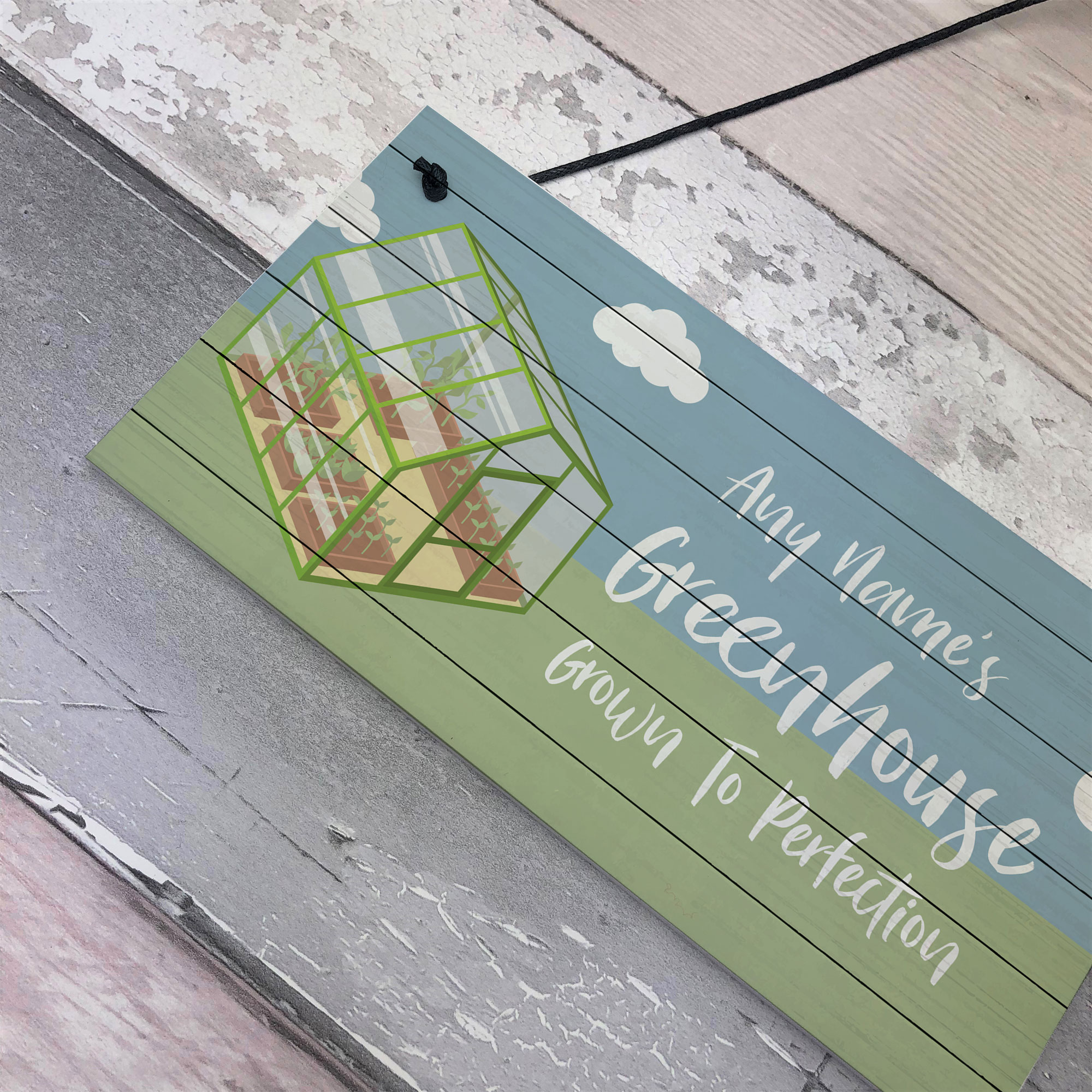 Quirky Greenhouse Sign PERSONALISED Hanging Garden Shed Sign Home Decor ...