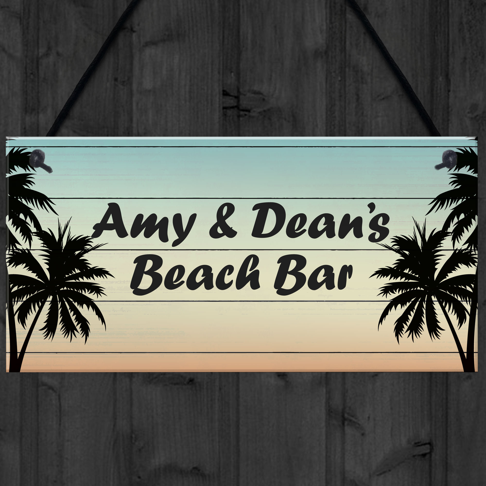 Personalised Beach Bar Sign Novelty Home Bar Decor Signs Accessories ...