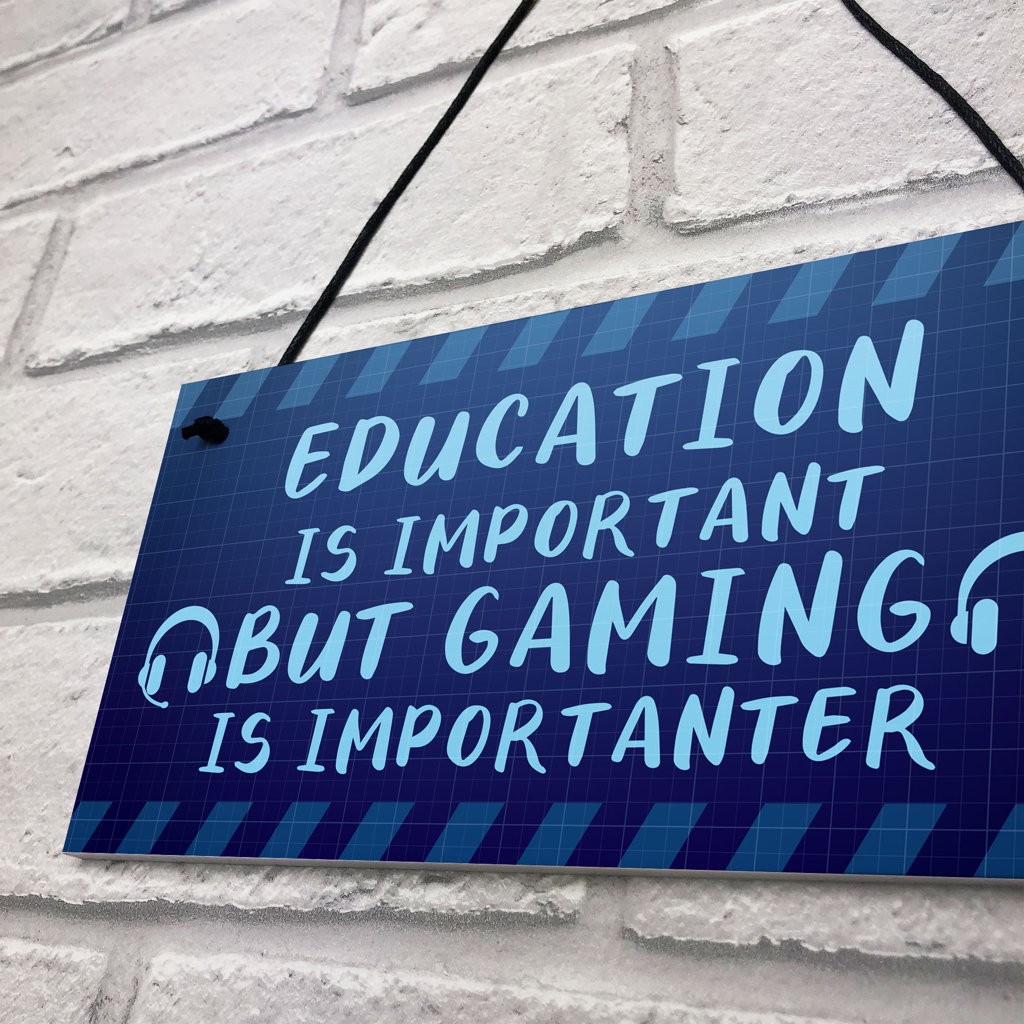 Funny Gaming Sign For Boys Games Room Novelty Gamer Birthday Gift For ...
