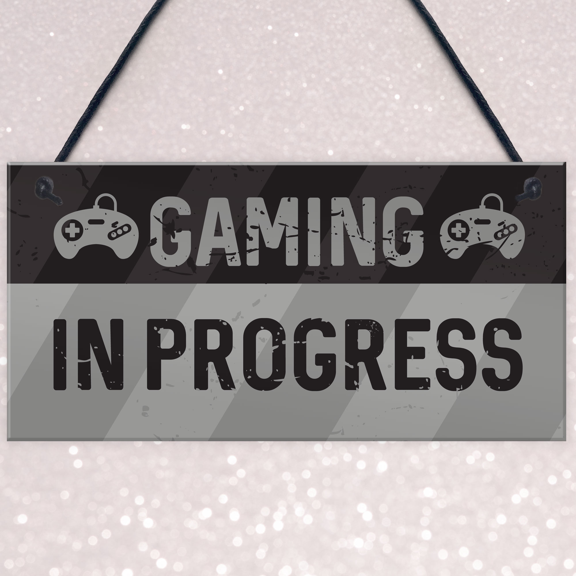 Novelty Gaming In Progress Sign For Boys Bedroom Man Cave Gamer Gift ...