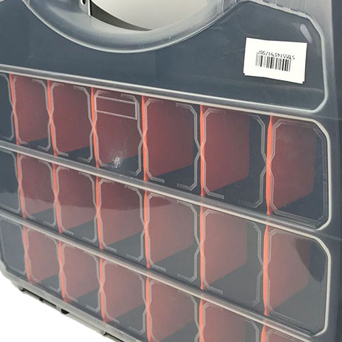 Large 380mm Multi Compartment Section Storage Box Organiser ...