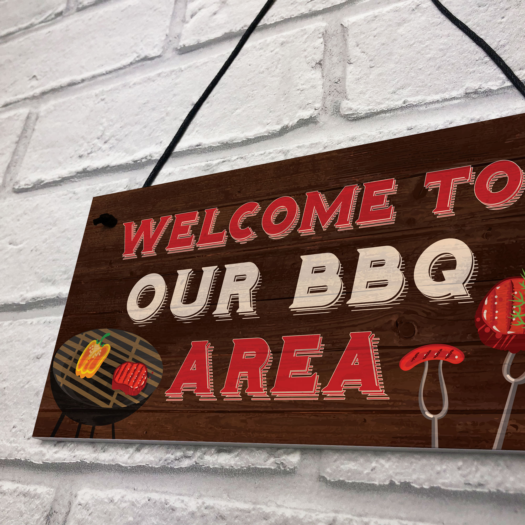 BBQ Home Decor Sign Novelty Barbecue Plaques For Garden Welcome Signs ...