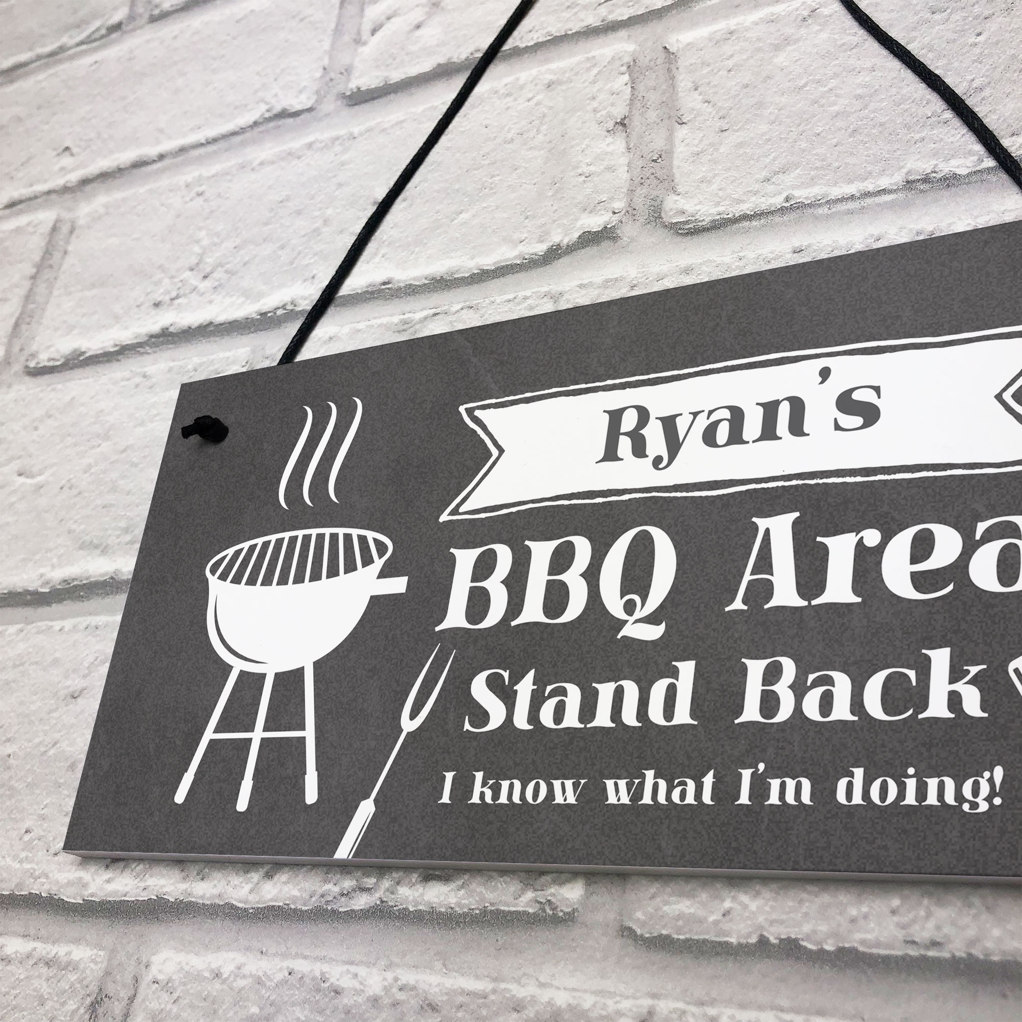 Personalised BBQ Area Sign Novelty Garden Decor Signs Barbecue Decor ...