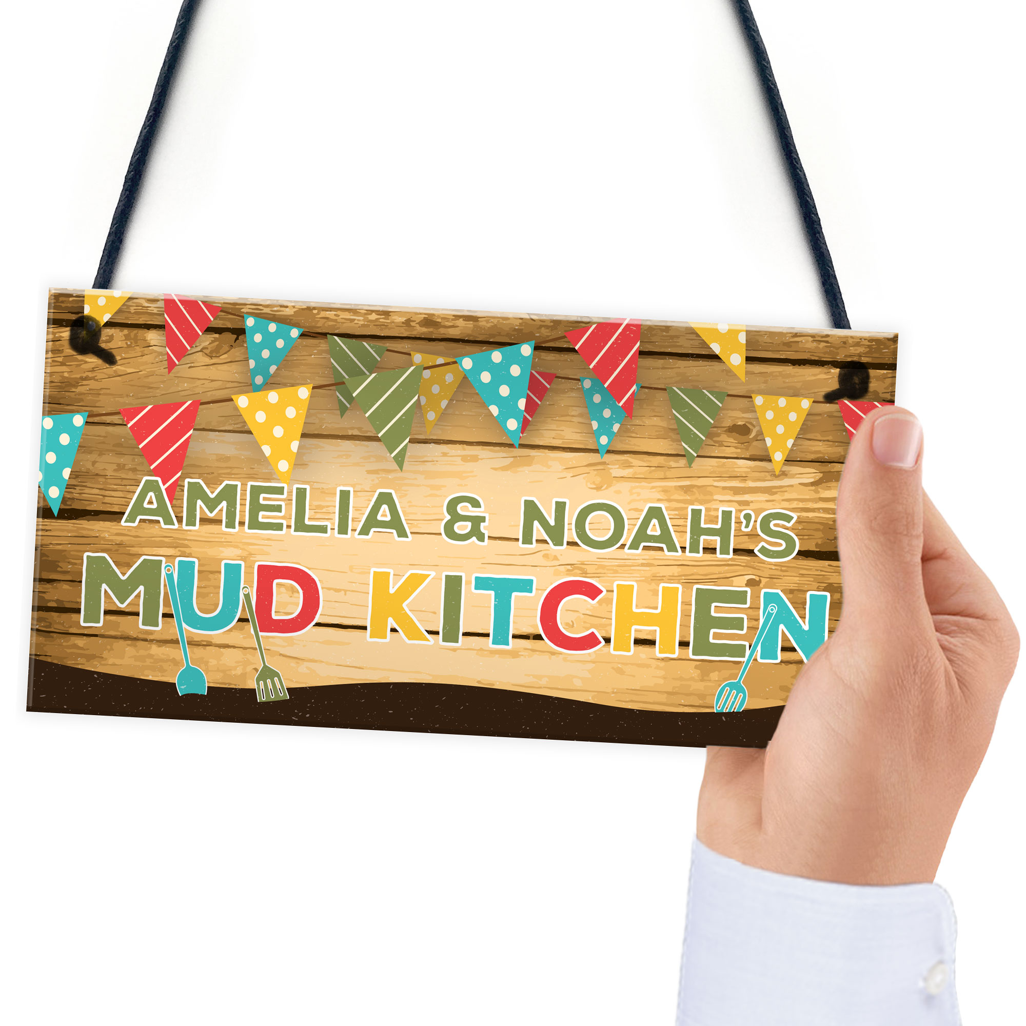 Personalised Colourful Mud Kitchen Sign For Garden Daughter Son Gift ...