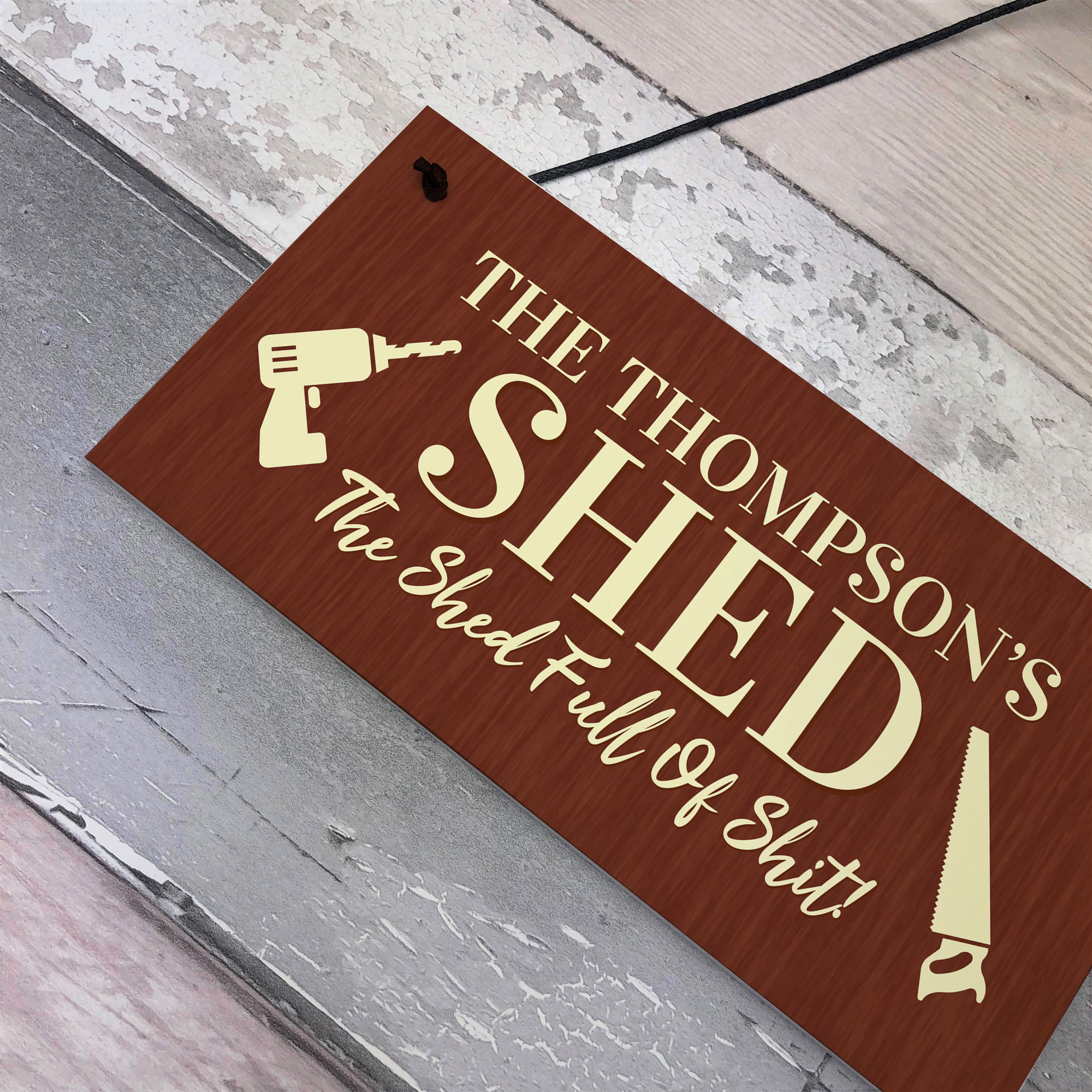 Funny Shed Sign Personalised Home Decor Door Sign Garden Plaque Gift ...