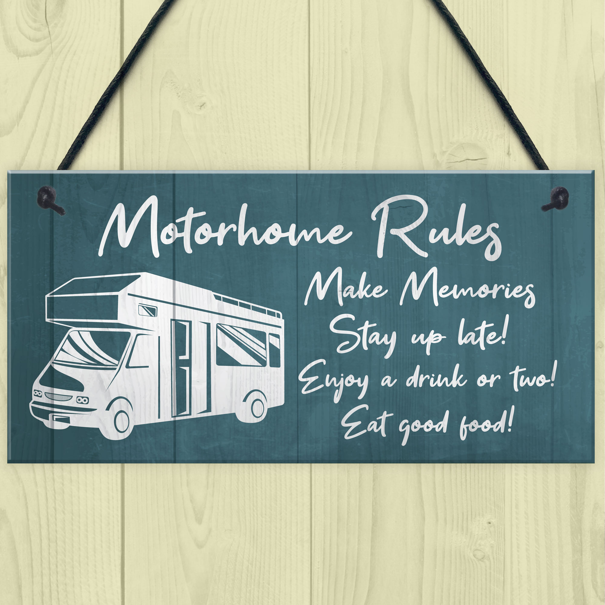 Novelty Motorhome Sign Hanging Door Plaque Caravan Sign Family ...