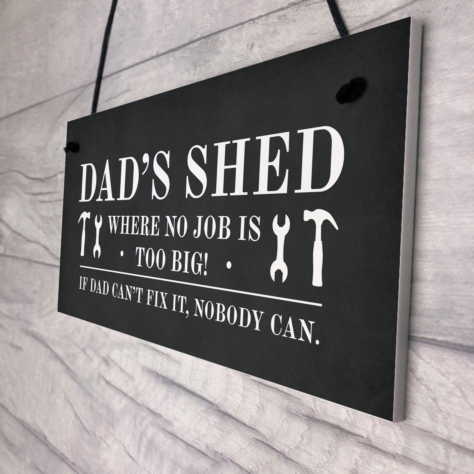 Dads Shed Sign Hanging Garden Plaque Gift For Dad Fathers Day Funny ...