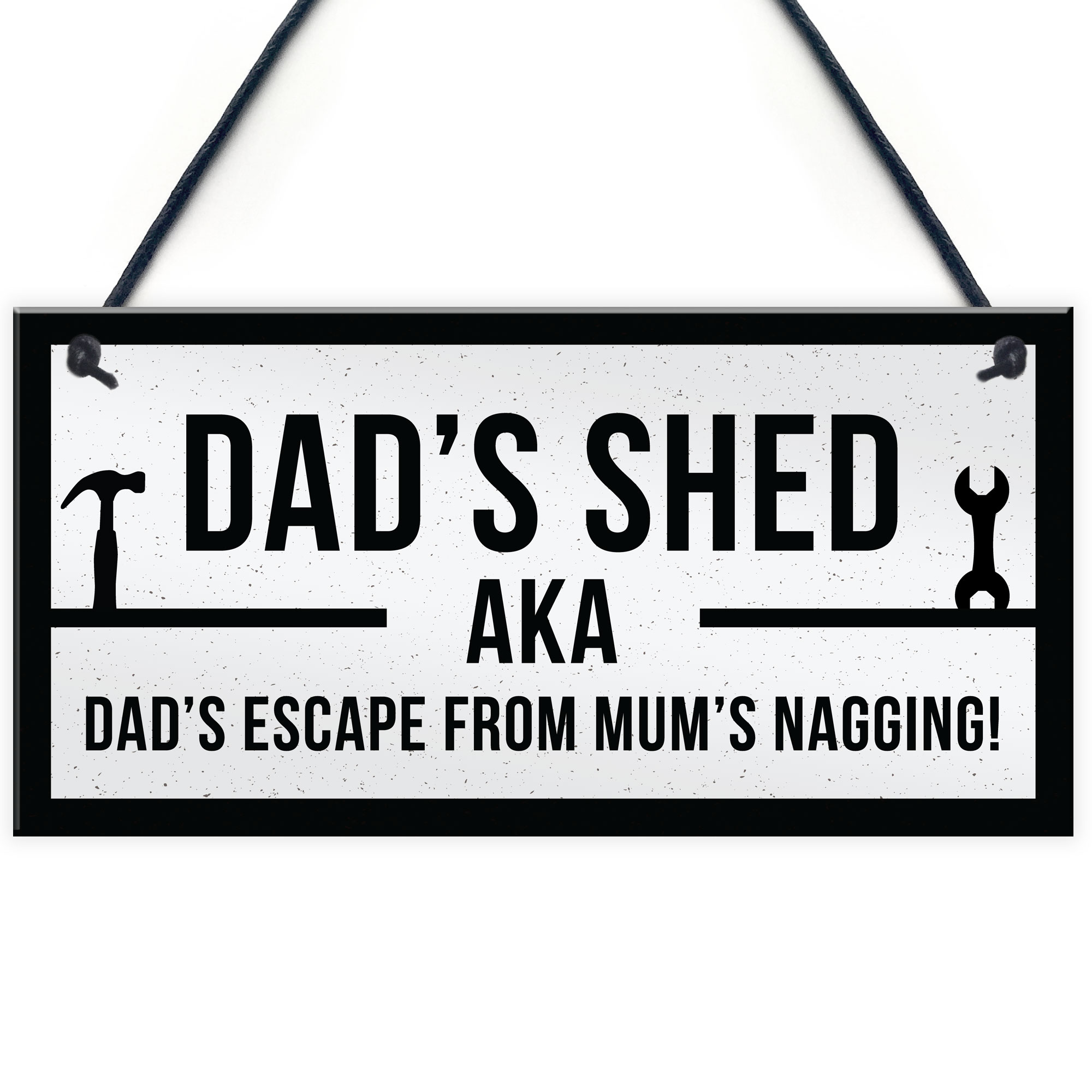 Funny Dads Shed Sign Hanging Man Cave Garden Plaque Fathers Day Gift ...