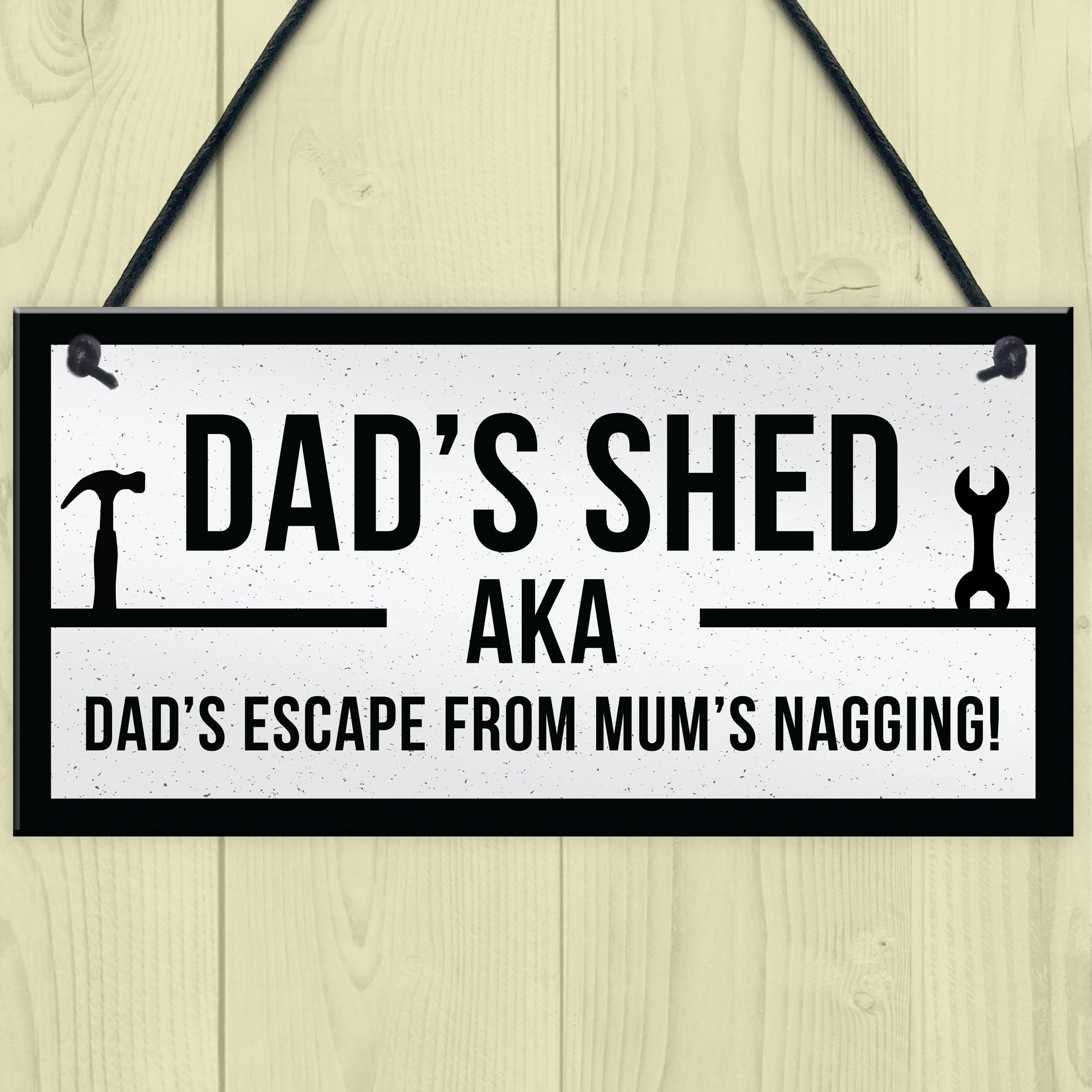 Funny Dads Shed Sign Hanging Man Cave Garden Plaque Fathers Day Gift ...