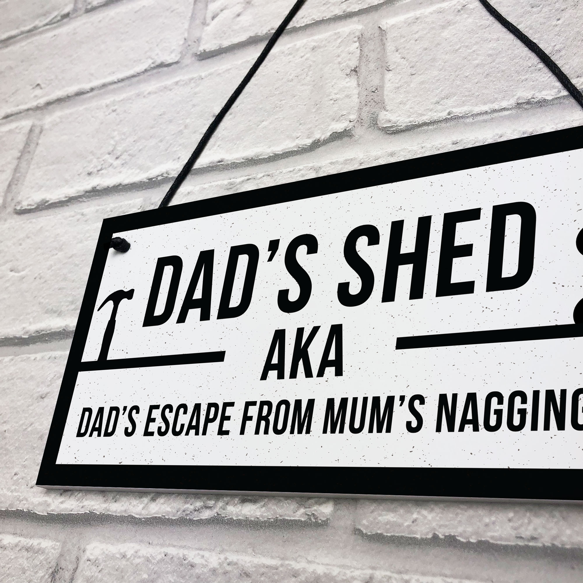 Funny Dads Shed Sign Hanging Man Cave Garden Plaque Fathers Day Gift ...