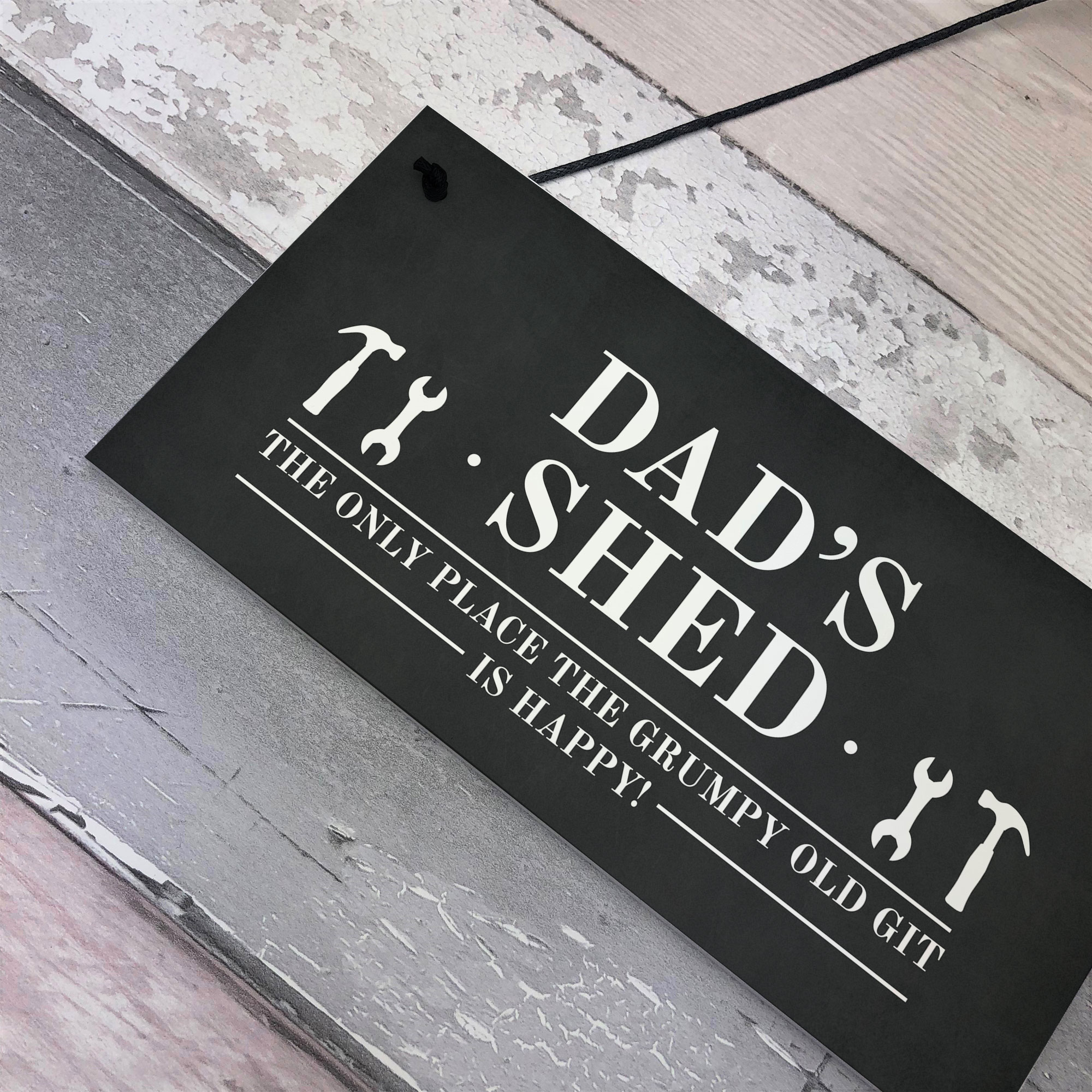 Funny Dads Shed Sign Hanging Garden Man Cave Plaque Fathers Day Gift ...