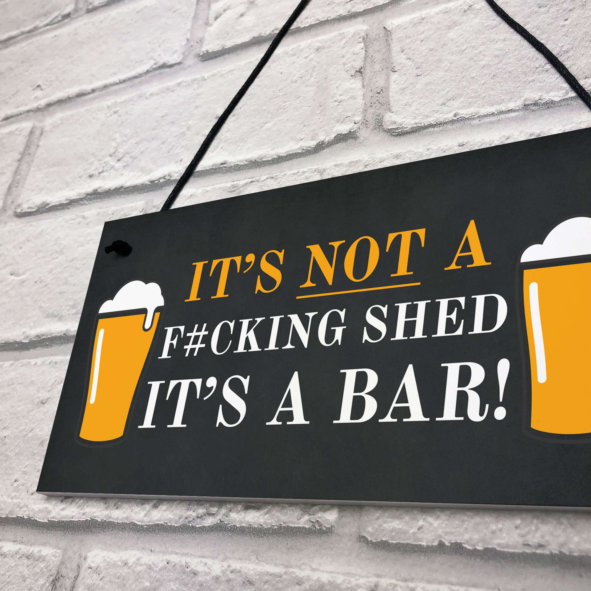 Funny Rude Bar Sign Hanging Garden Garage Pub Shed Man Cave Sign Beer ...