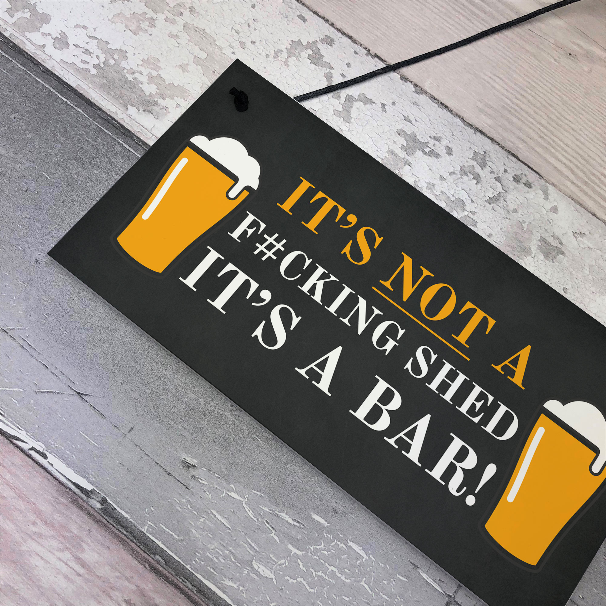 Funny Rude Bar Sign Hanging Garden Garage Pub Shed Man Cave Sign Beer ...