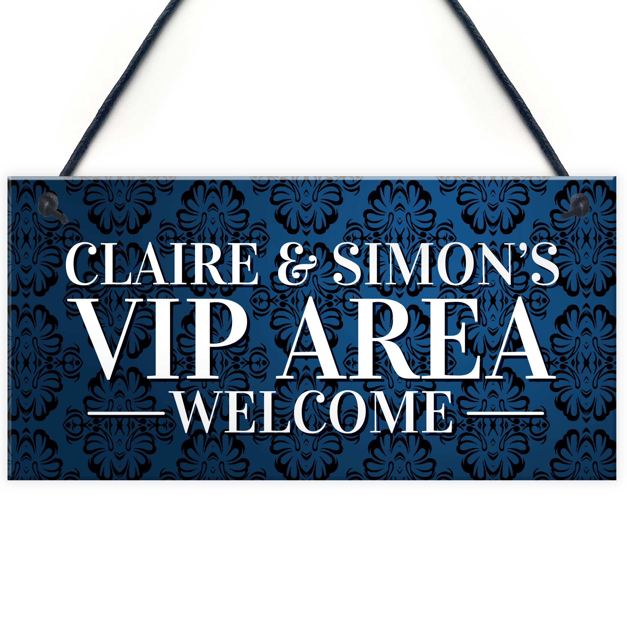 Personalised Vip Area Welcome Sign Novelty Home Bar Sign Garden Decor ...